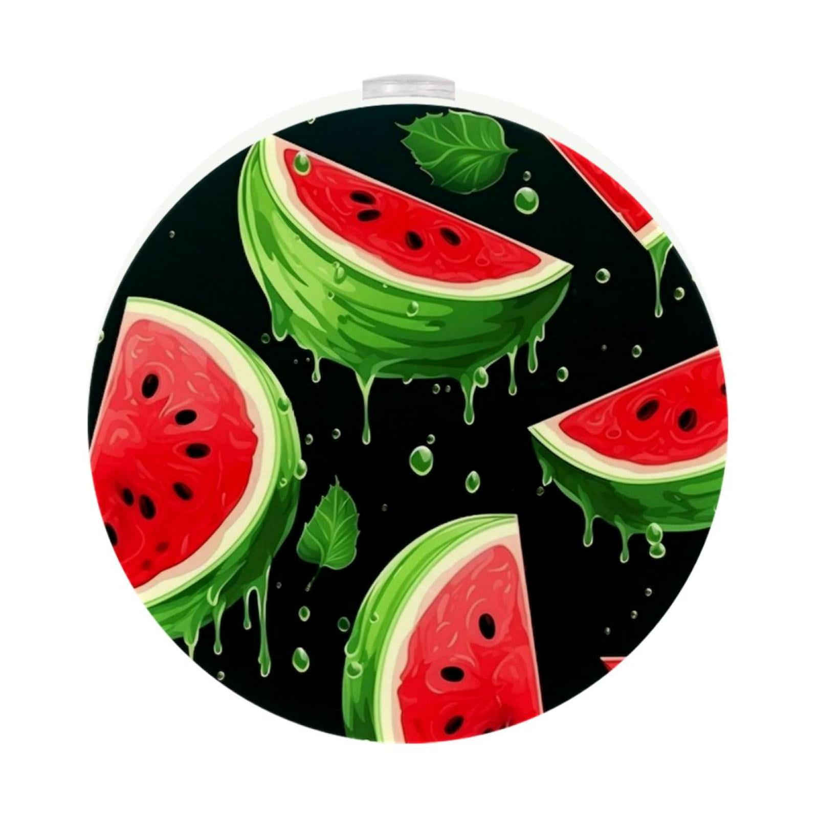 Watermelon LED Round Night Light-2PCS, Dimmable Plug-in Wall Lamp with ...