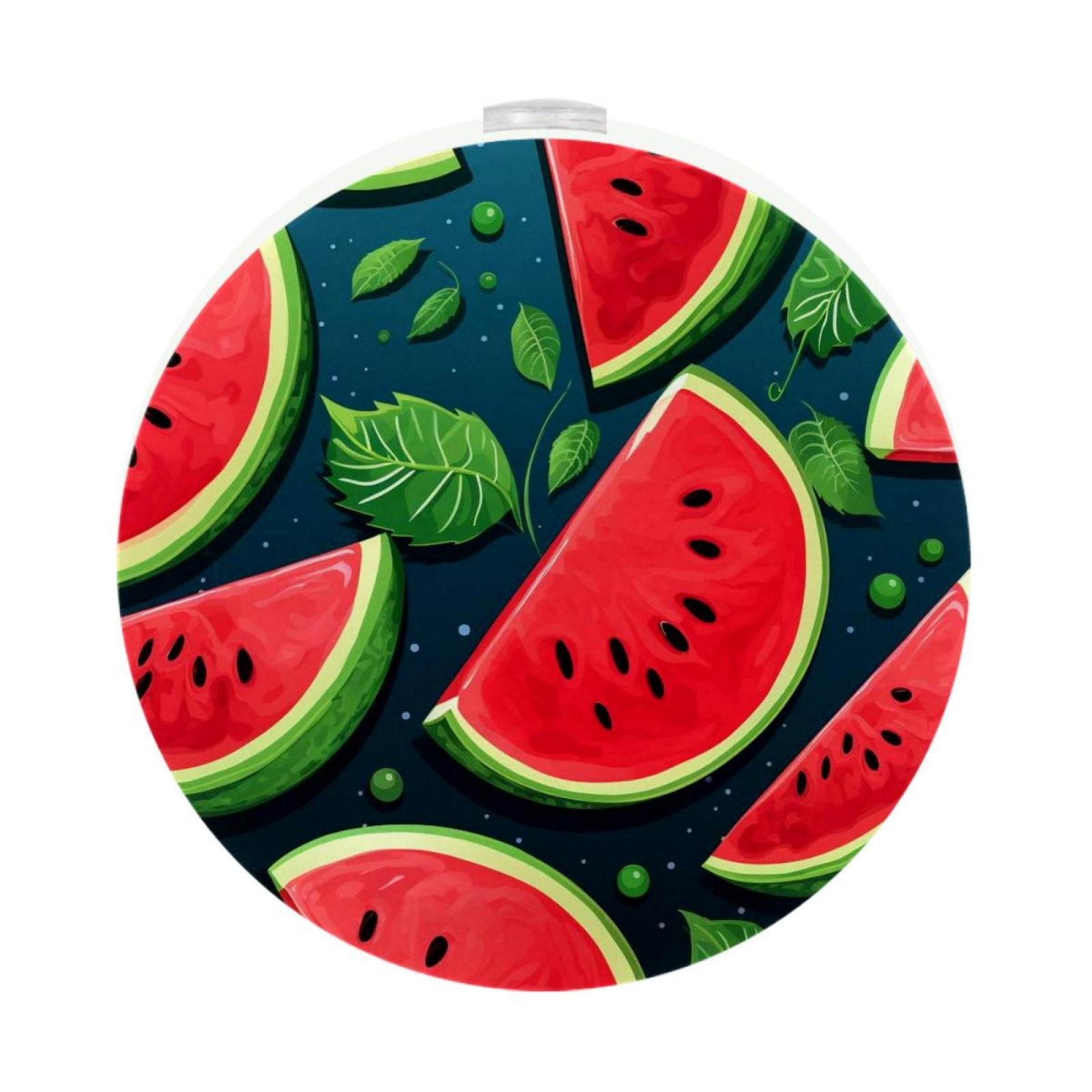 Watermelon LED Round Night Light-2PCS, Dimmable Plug-in Wall Lamp with ...