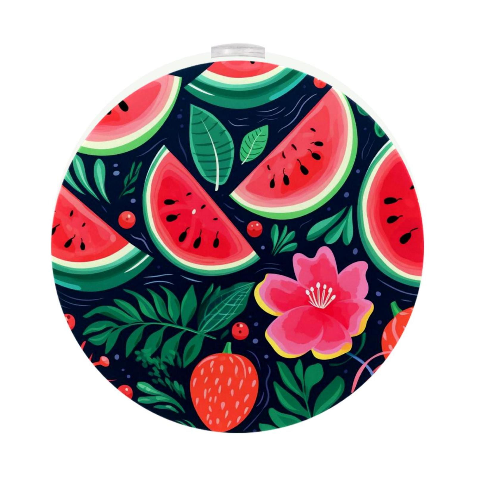 Watermelon LED Round Night Light-2PCS, Energy-Efficient Plug-in Ambient ...