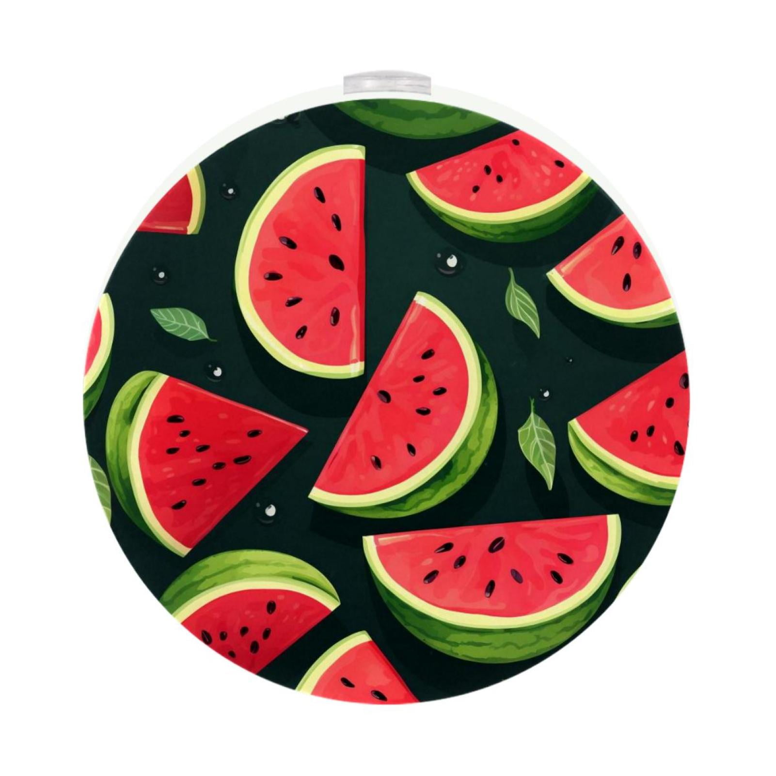 Watermelon LED Round Night Light-2PCS, Energy Efficient Plug-in Bedroom ...