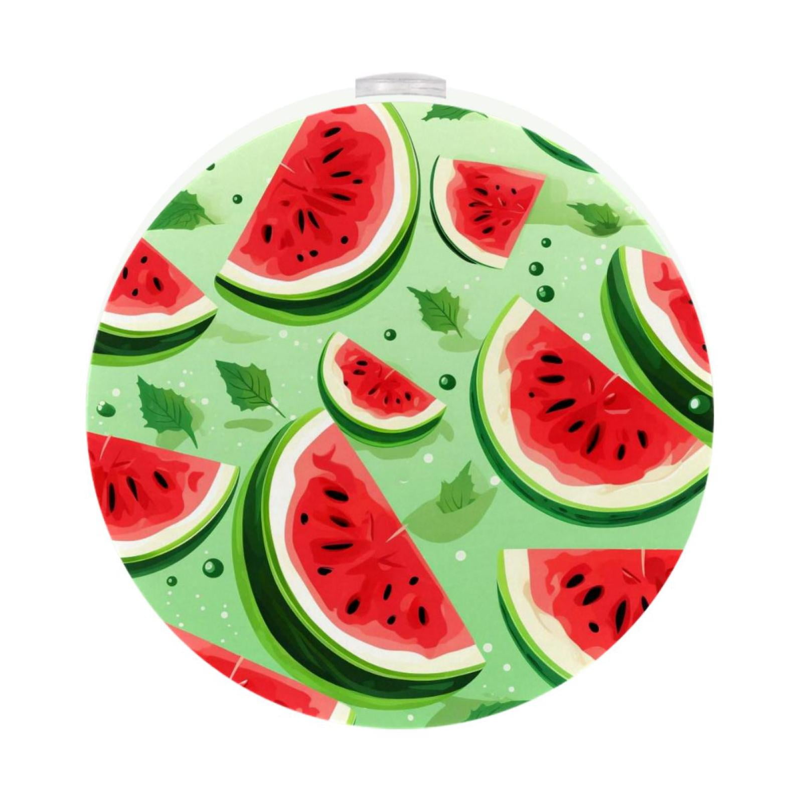 Watermelon LED Round Night Light - 2PCS, Energy Efficient Plug-in Wall ...