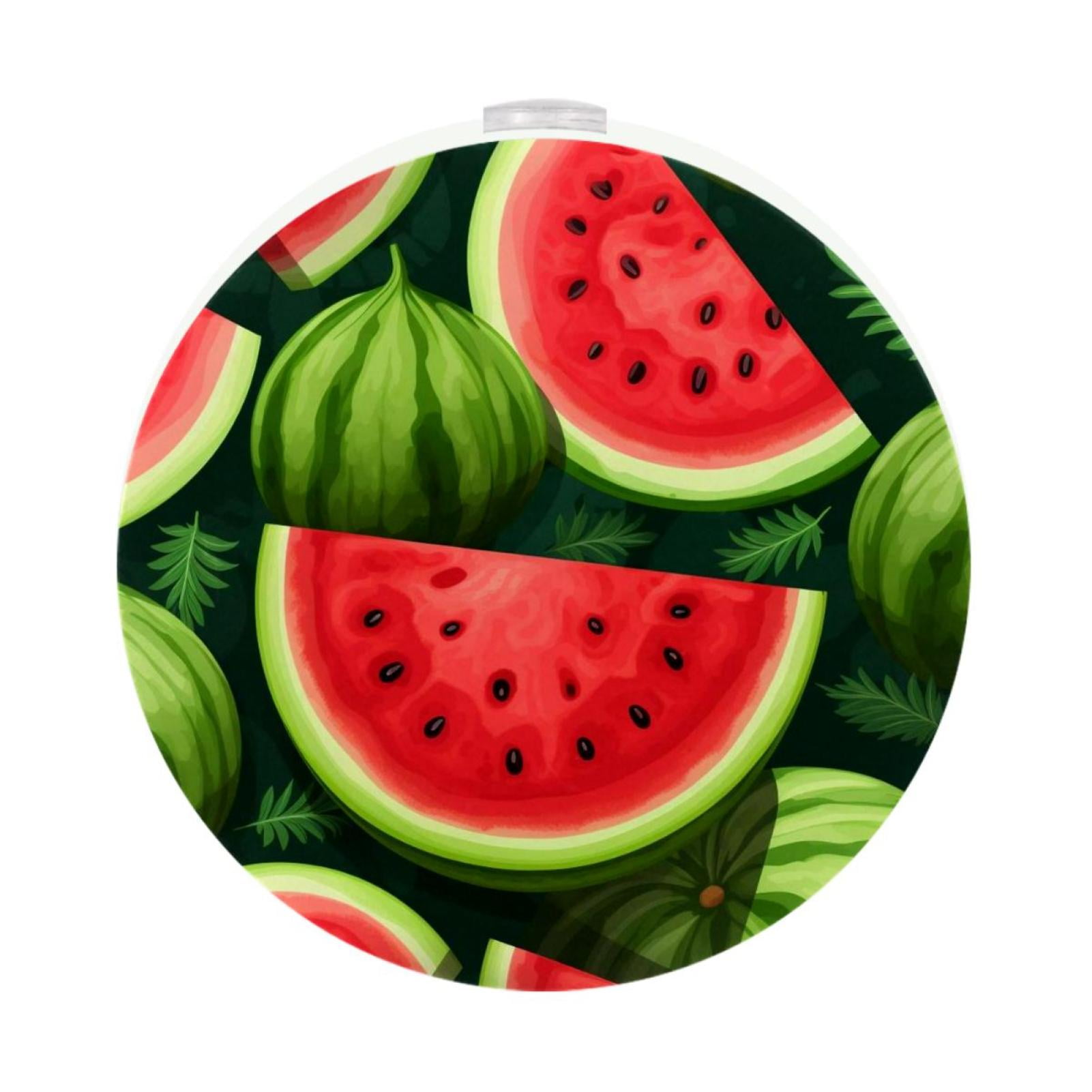 Watermelon LED Round Night Light 2PCS - Motion Sensor Activated Soft ...