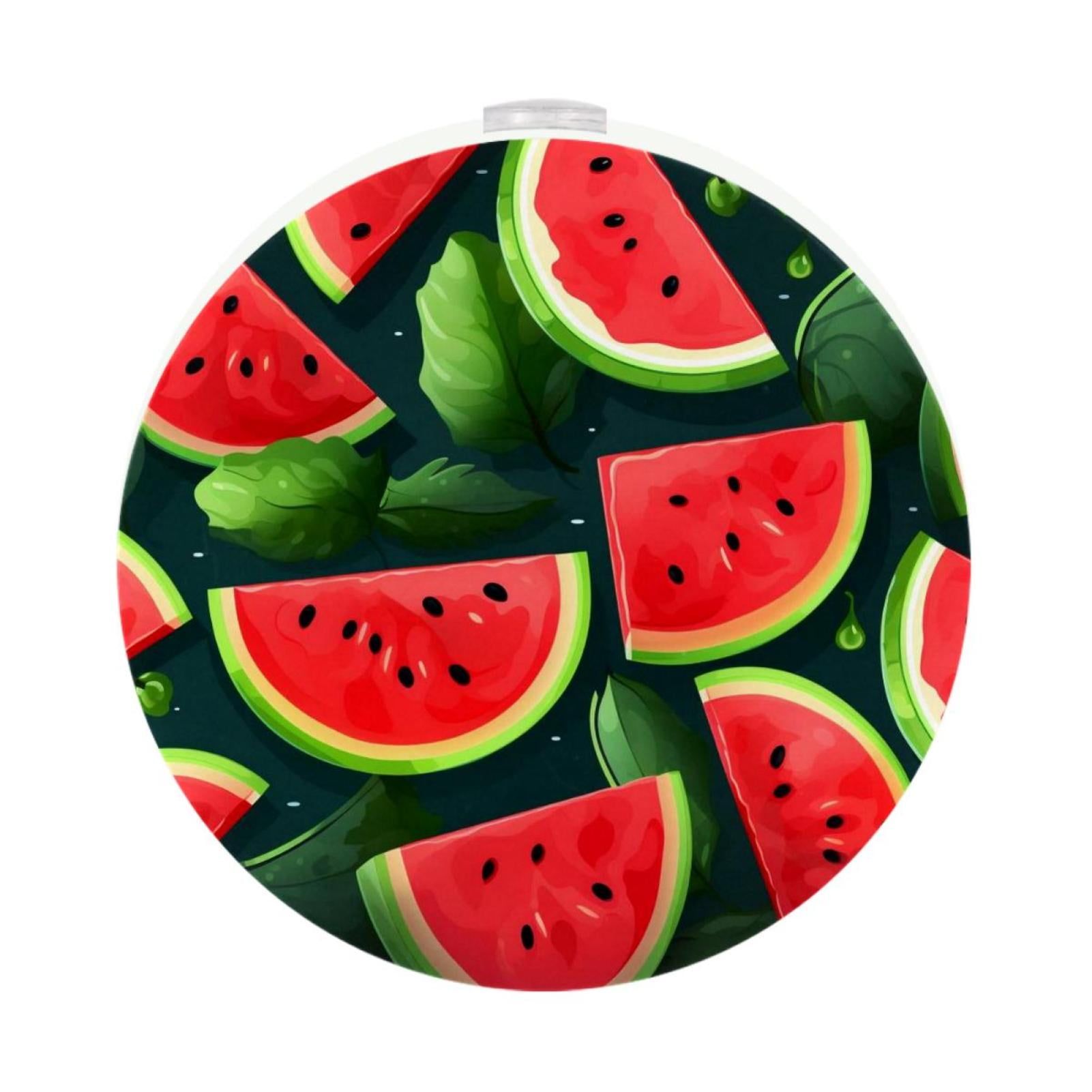 Watermelon LED Round Night Light-2PCS for Nursery and Bedroom, Plug-in ...