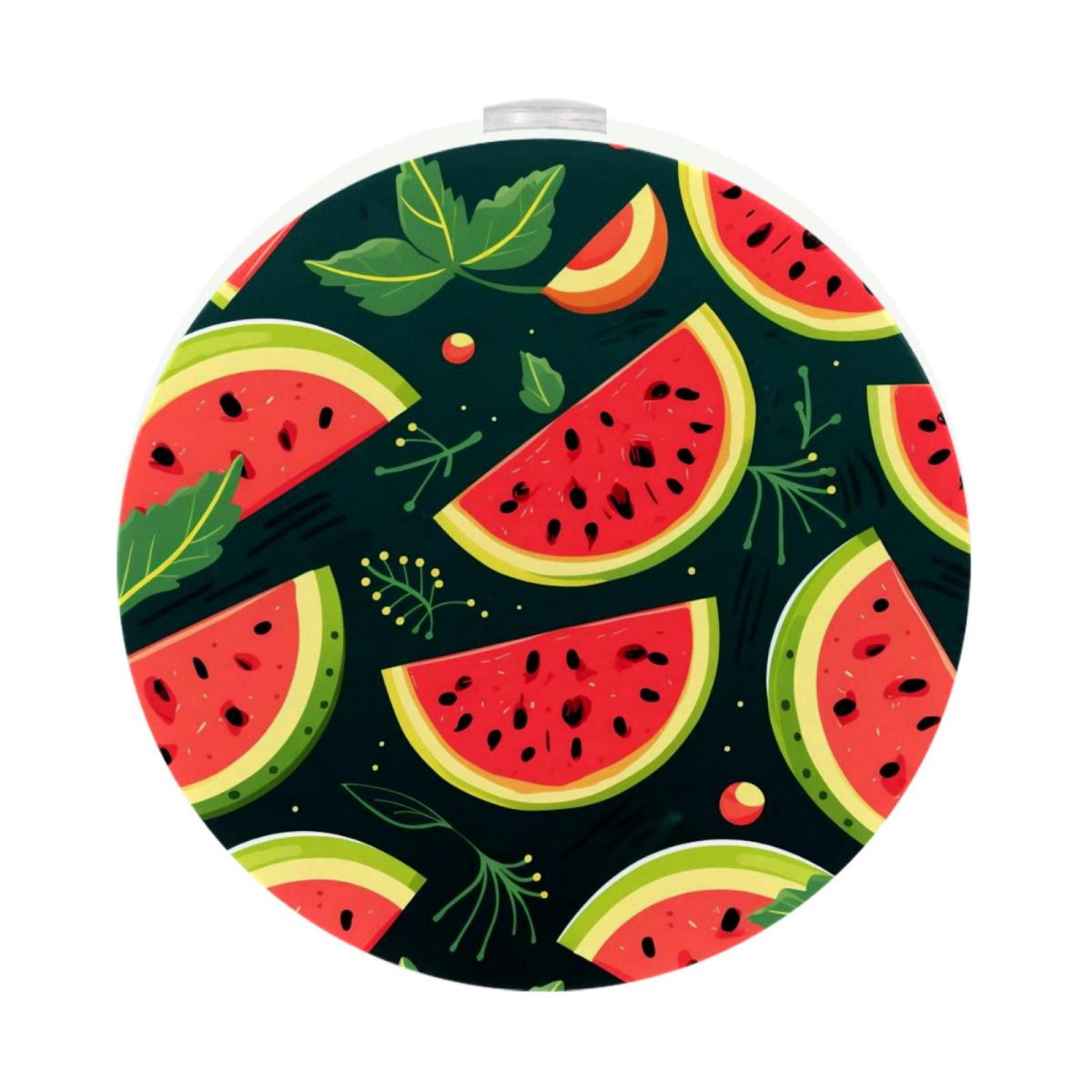 Watermelon LED Round Night Light-2PCS for Nursery and Bedroom, Plug-in ...