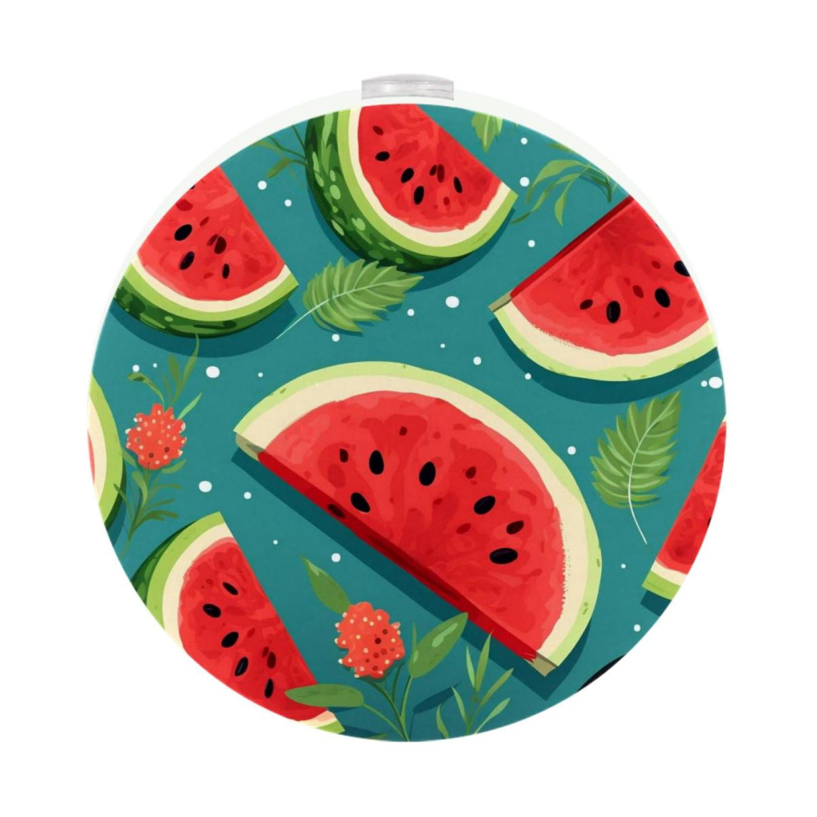 Watermelon LED Round Night Light-2PCS, Plug-in Auto Dusk to Dawn Sensor ...