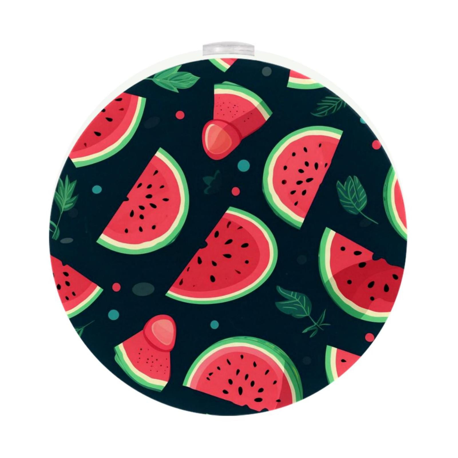 Watermelon LED Round Night Light-2PCS, Plug-in Auto Dusk to Dawn Sensor ...