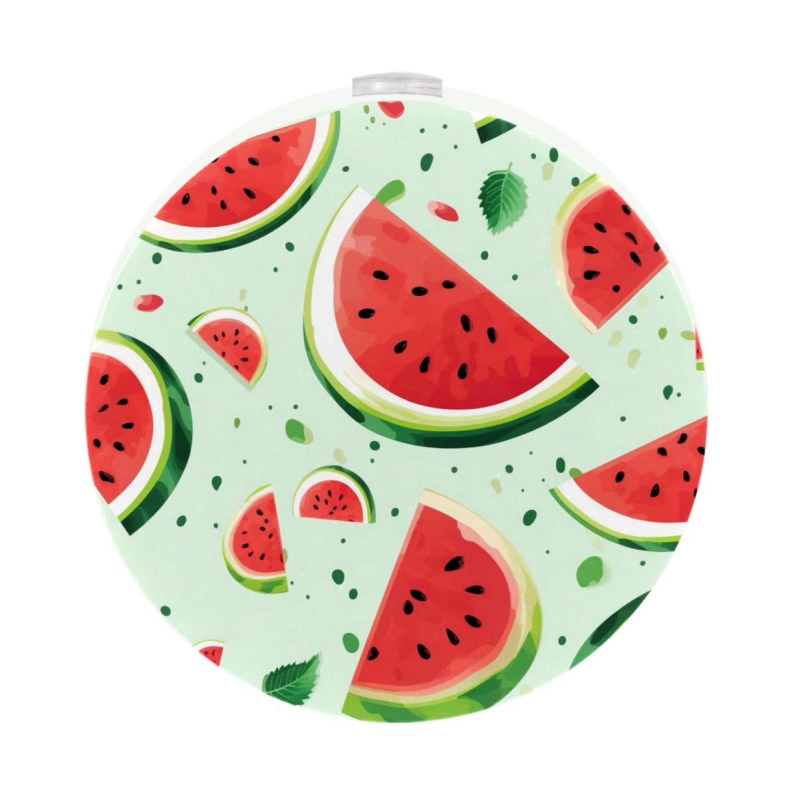 Watermelon LED Round Night Light-2PCS, Plug-in Dusk to Dawn Sensor Wall ...