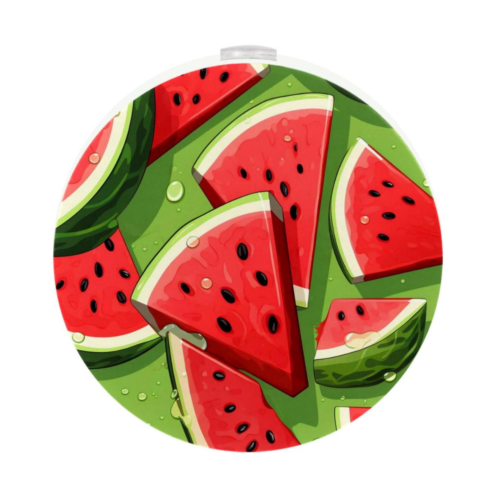 Watermelon LED Round Night Light-2PCS, Plug-in Dusk to Dawn Sensor Wall ...