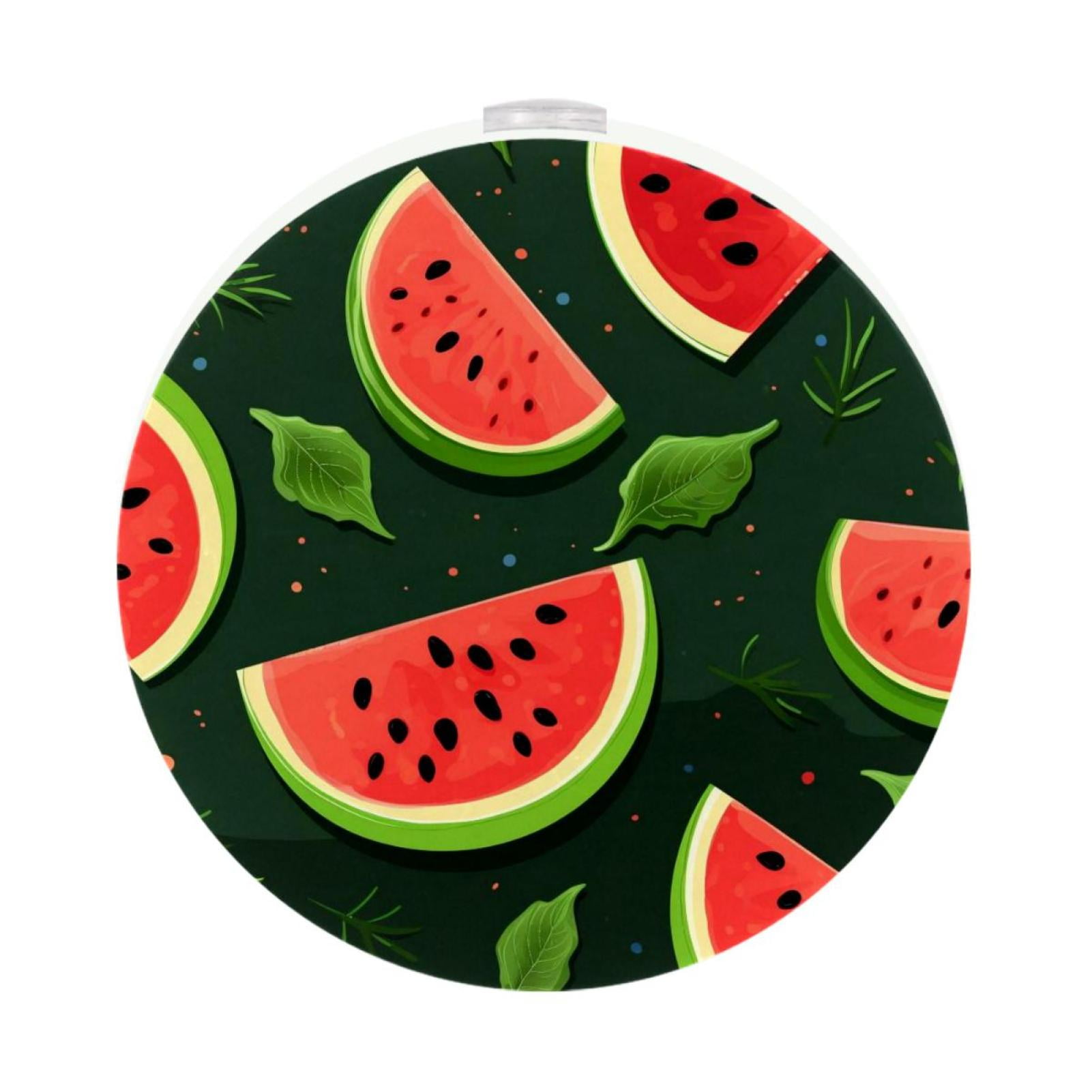 Watermelon LED Round Night Light-2PCS, Plug-in Dusk-to-Dawn Auto Sensor ...