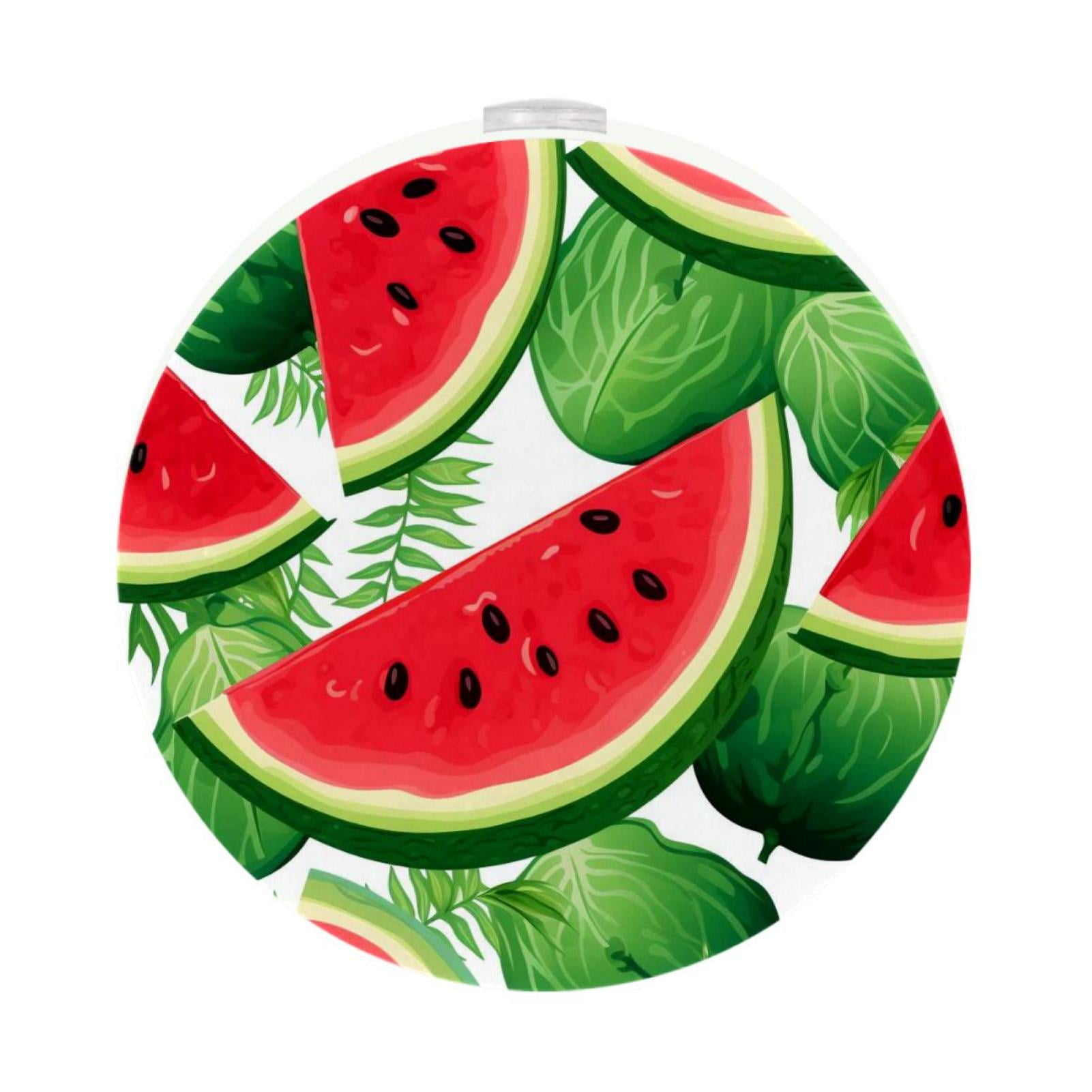 Watermelon LED Round Night Light-2PCS, Plug-in Dusk-to-Dawn Auto Sensor ...