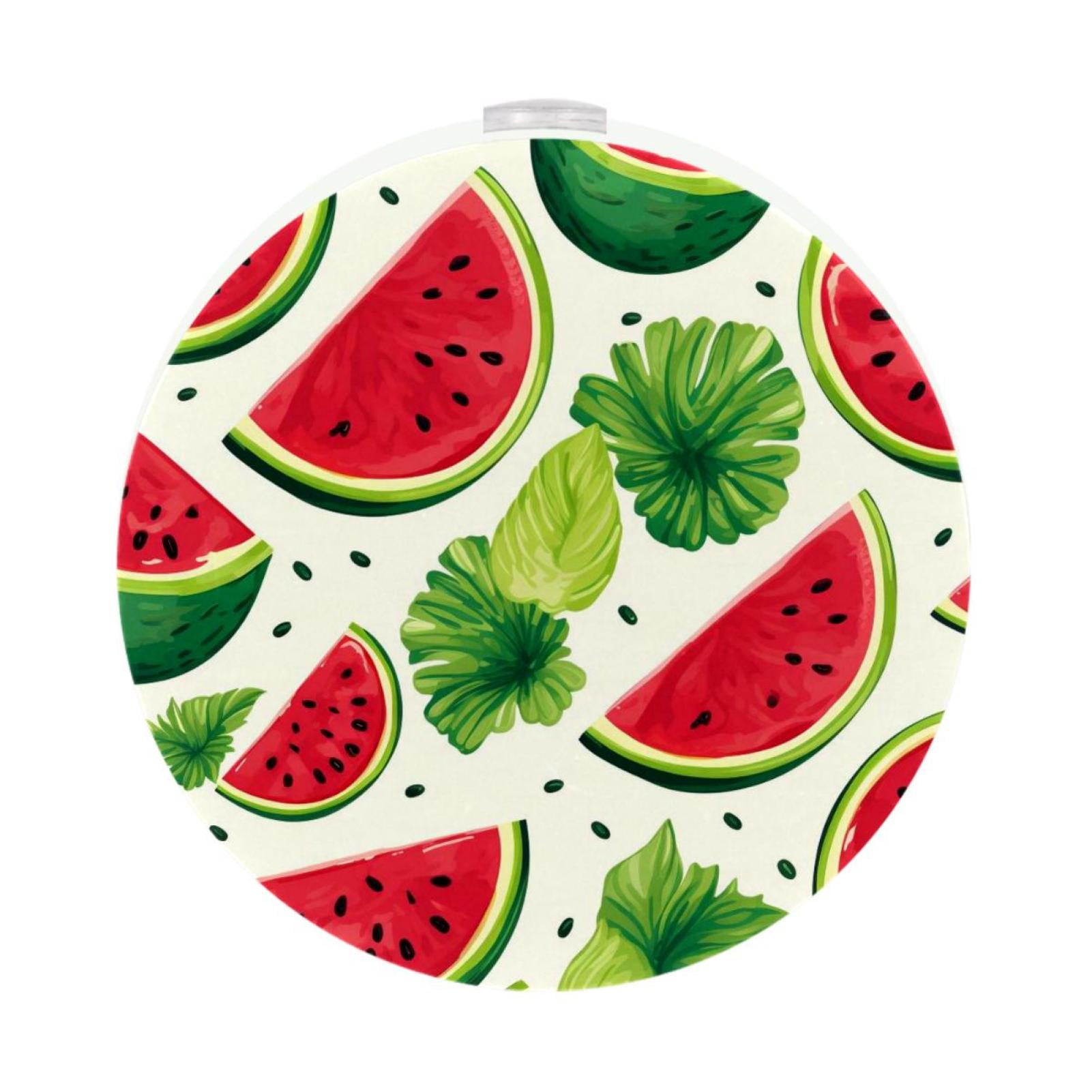 Watermelon LED Round Night Light - 2PCS, Plug-in Dusk-to-Dawn Sensor ...