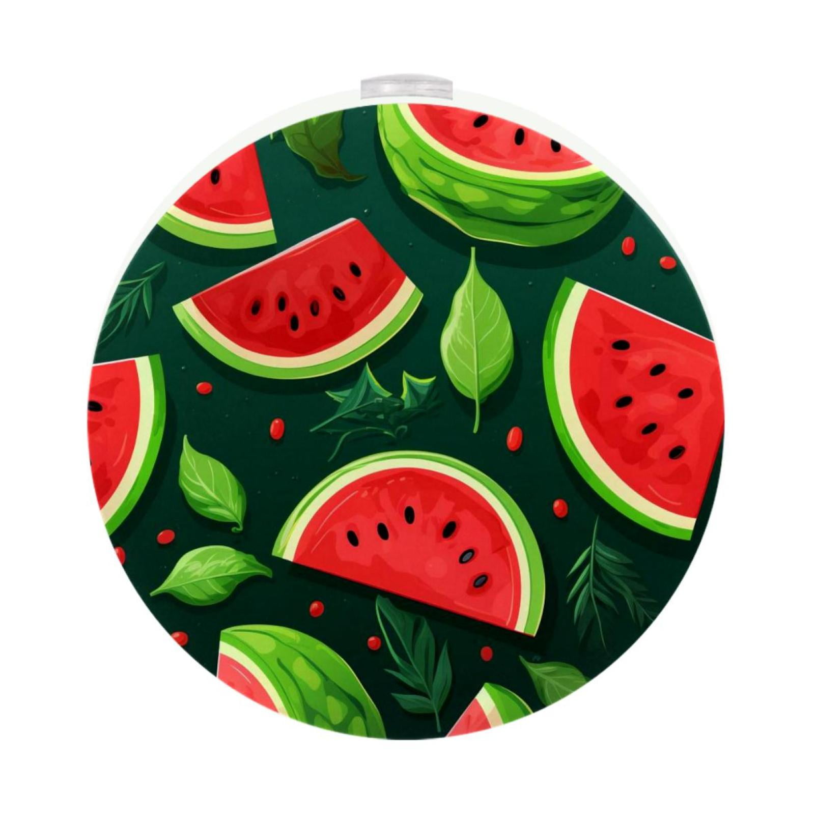 Watermelon LED Round Night Light - 2PCS, Plug-in Dusk-to-Dawn Sensor ...