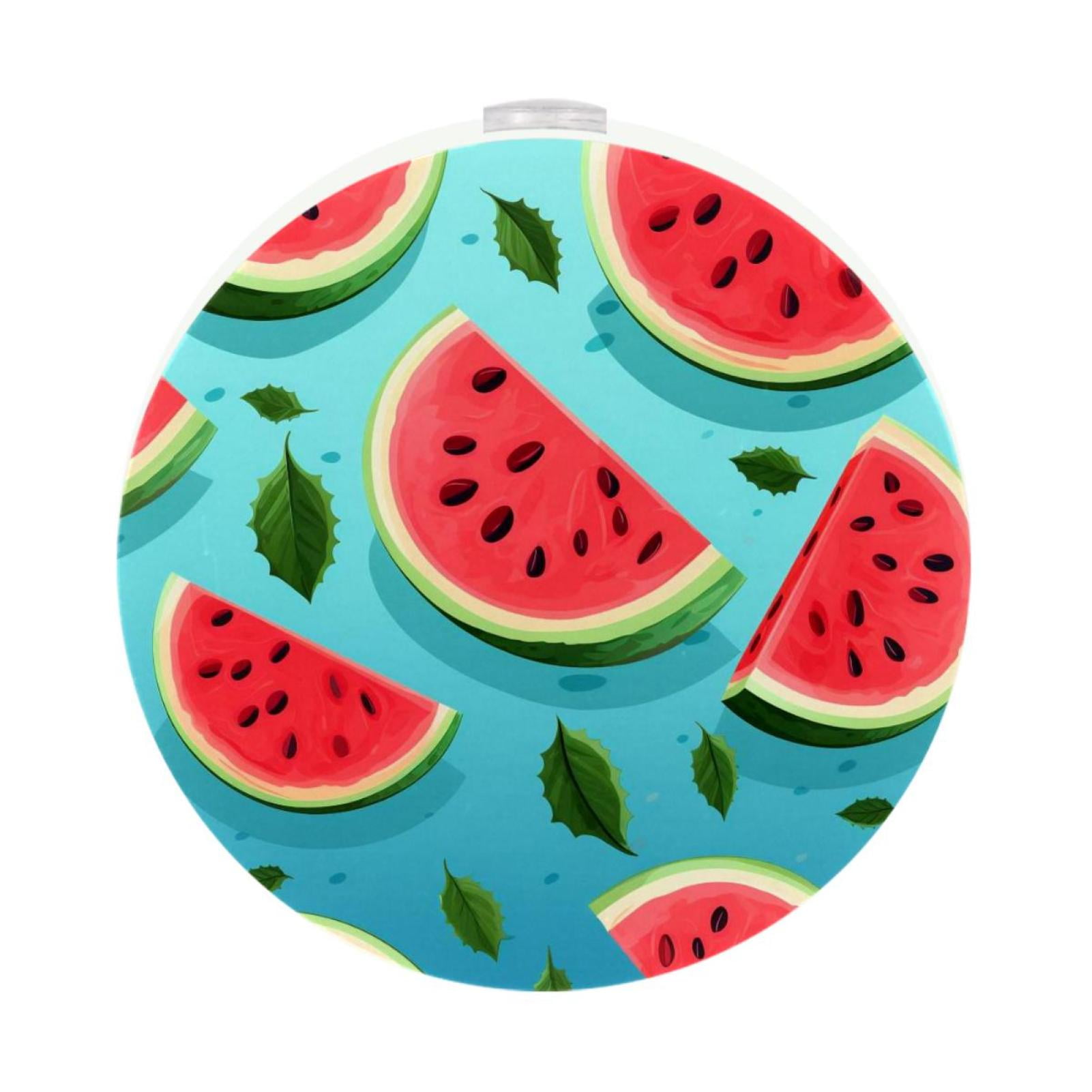 Watermelon LED Round Night Light - 2PCS, Plug-in Dusk-to-Dawn Sensor ...