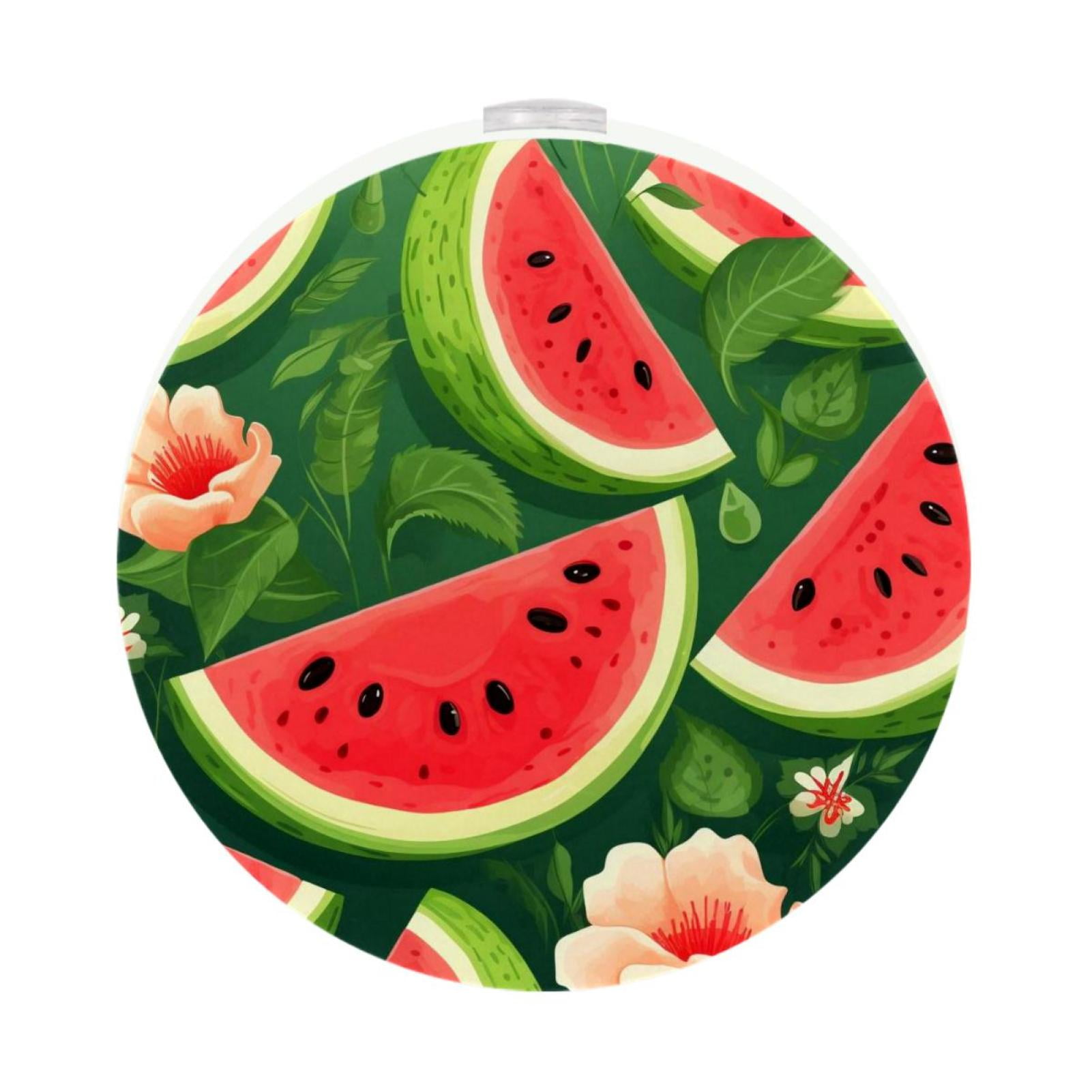 Watermelon LED Round Night Light-2PCS, Plug-in Mini Wall Socket Soft ...
