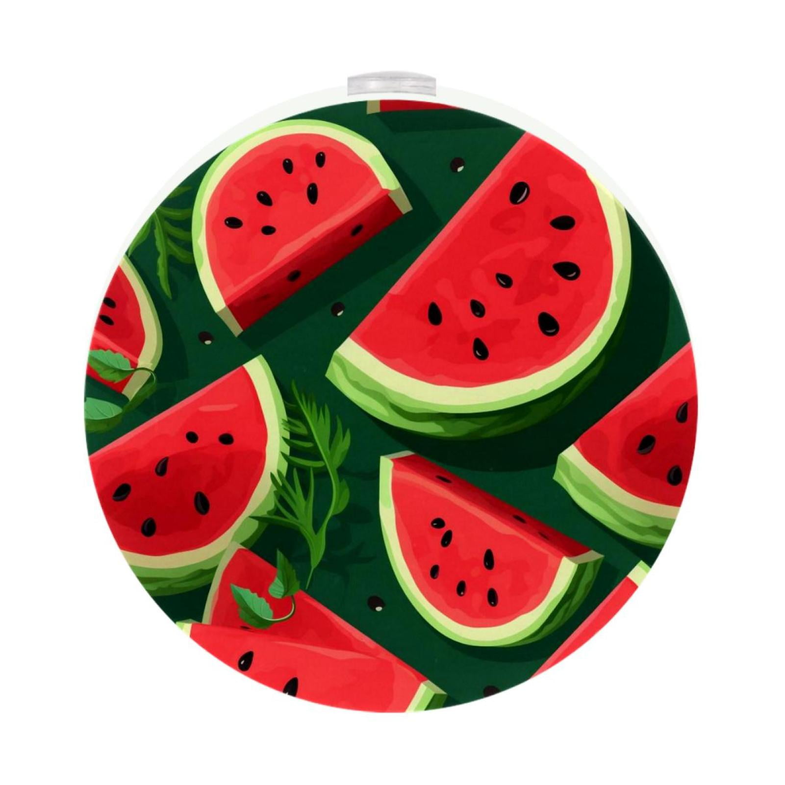 Watermelon LED Round Night Light-2PCS, Plug-in Mini Wall Socket Soft ...