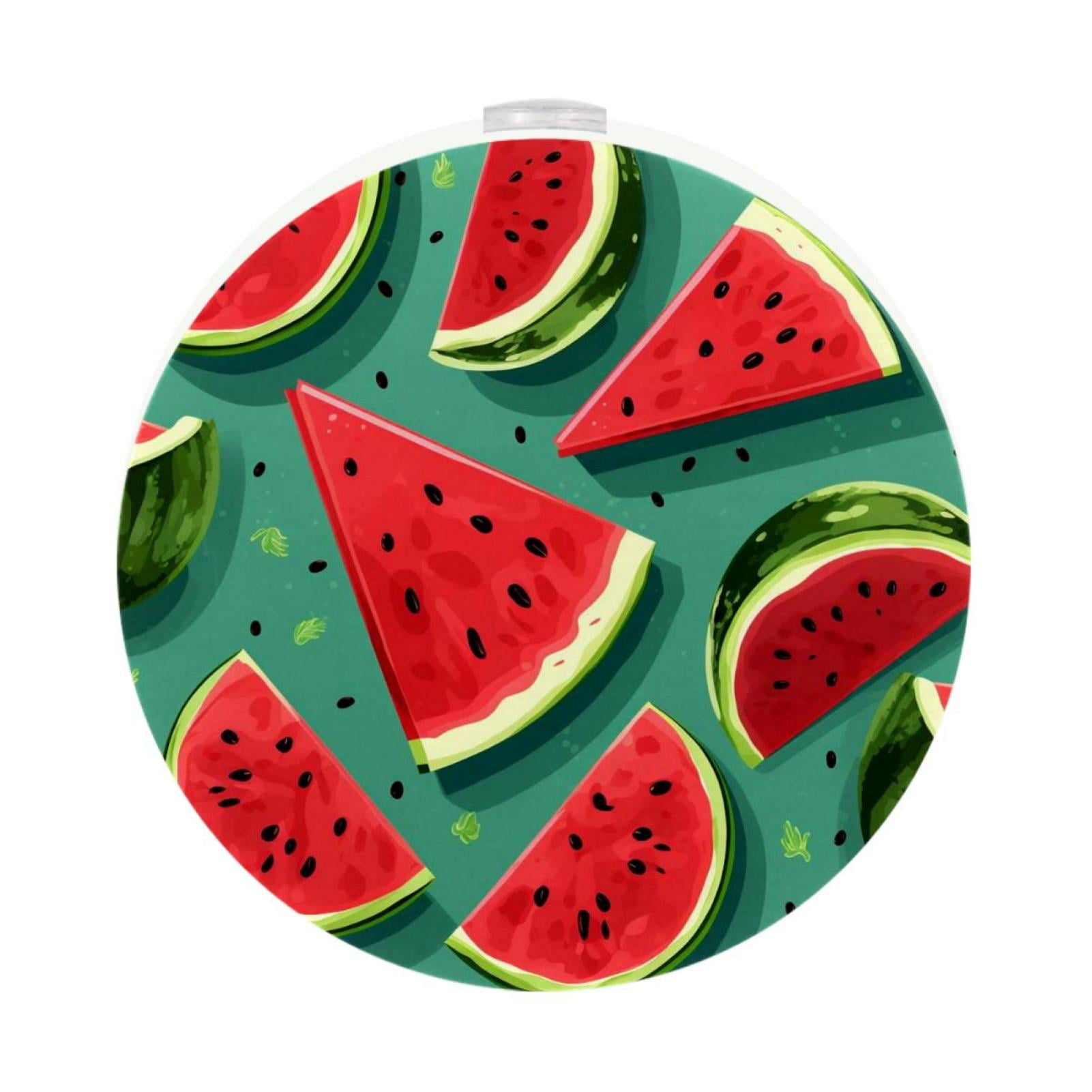 Watermelon LED Round Night Light- Set of 2, Portable Rechargeable Mini ...