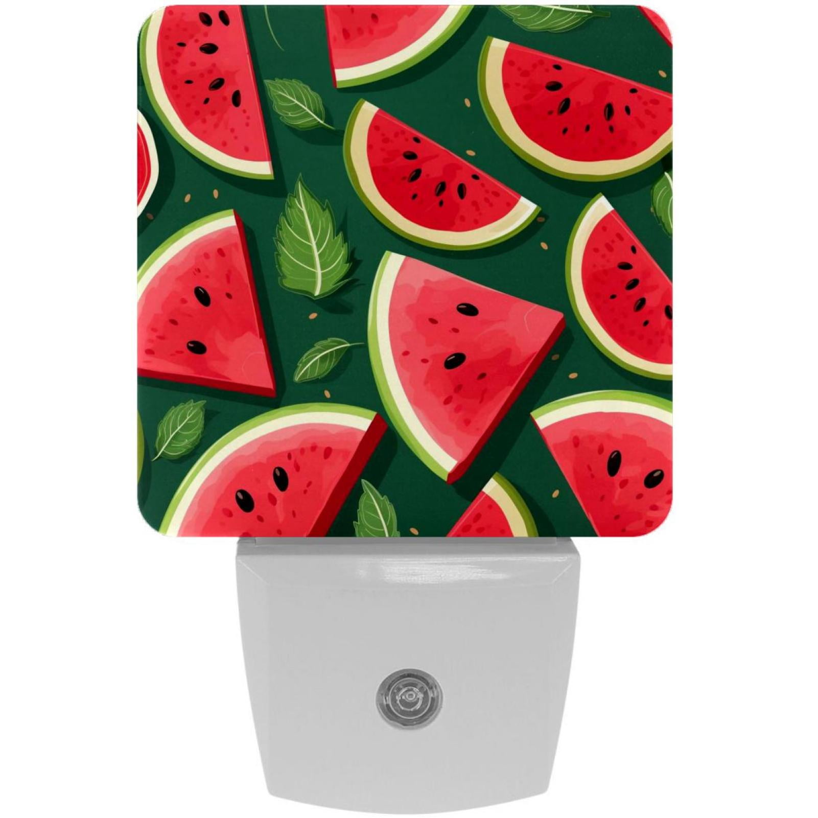 Watermelon LED Square Night Light - Modern and Stylish Plug-in Lamp for ...