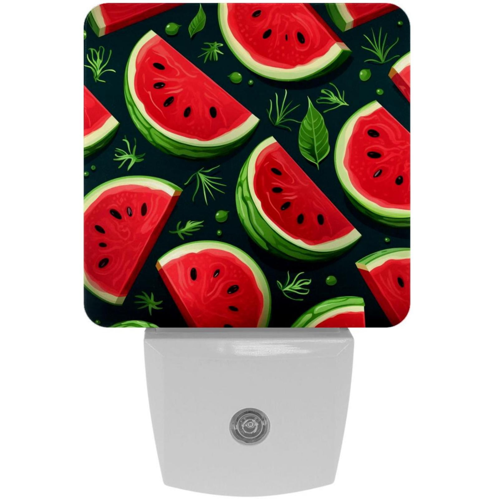 Watermelon LED Square Night Lights - Energy Efficient Bedside Lamp with ...