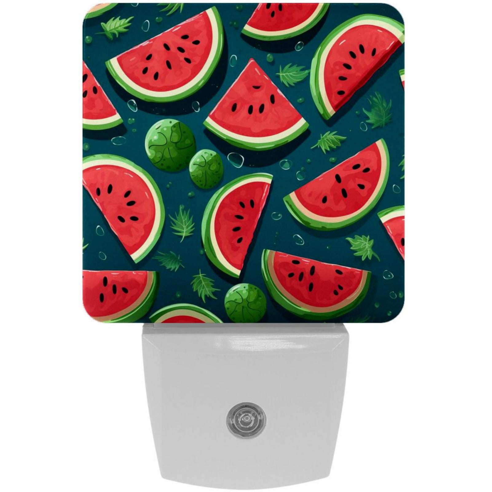 Watermelon LED Square Night Lights - Energy Efficient Bedside Lamp with ...