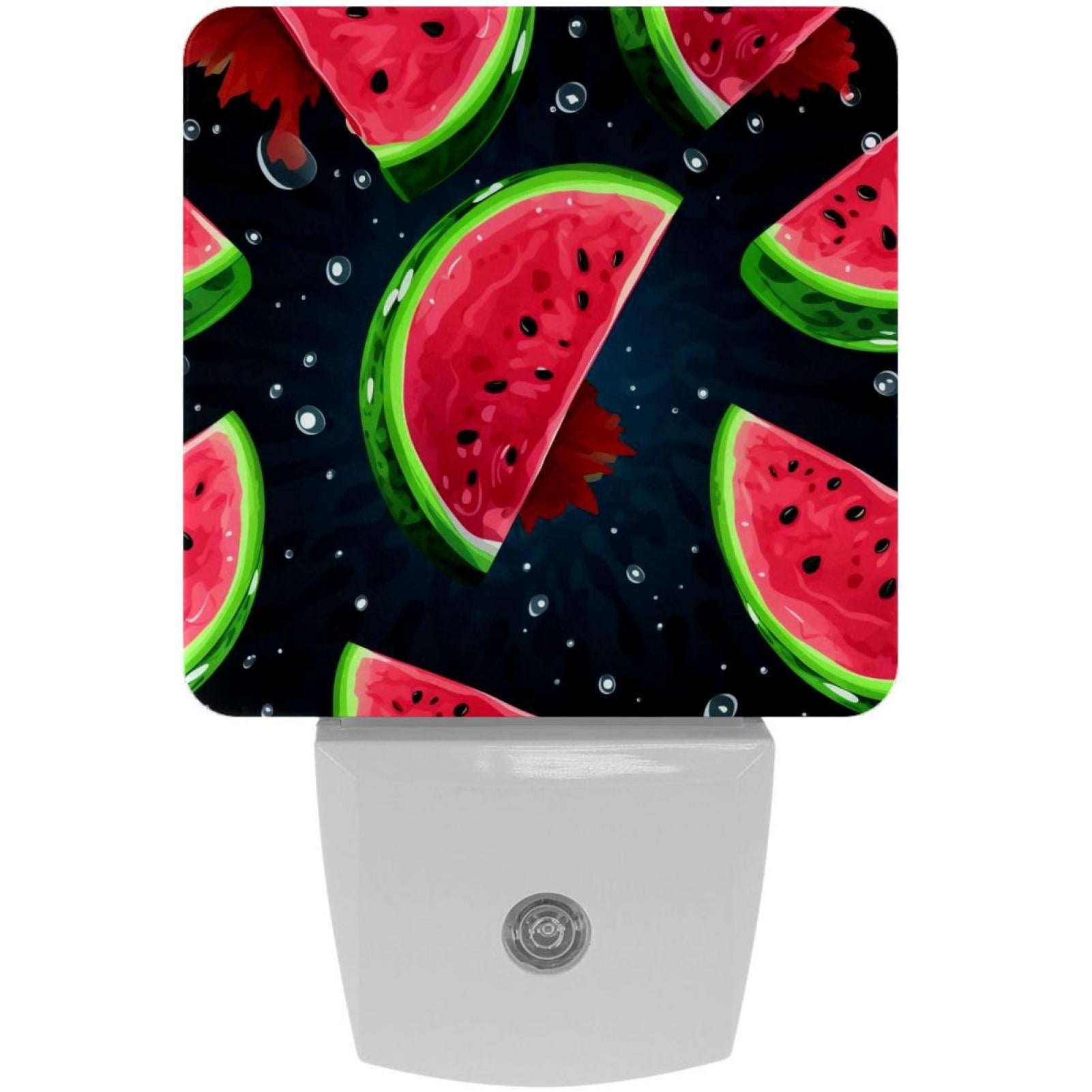 Watermelon LED Square Night Lights - Energy Efficient Bedside Lamp with ...