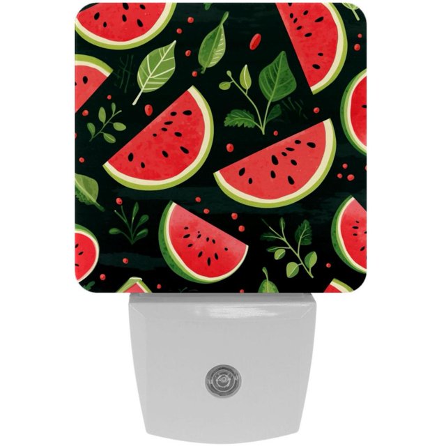 Watermelon LED Square Night Lights - Energy Efficient Plug-in Wall Lamp ...