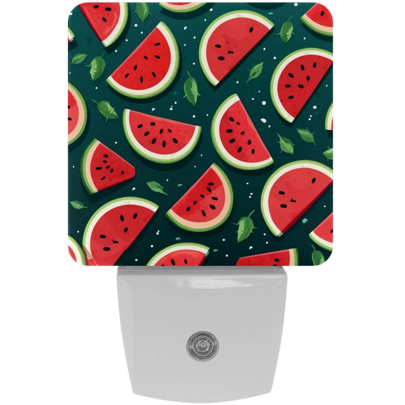 Watermelon LED Square Night Lights - Modern Design, Soft Glow, Energy ...