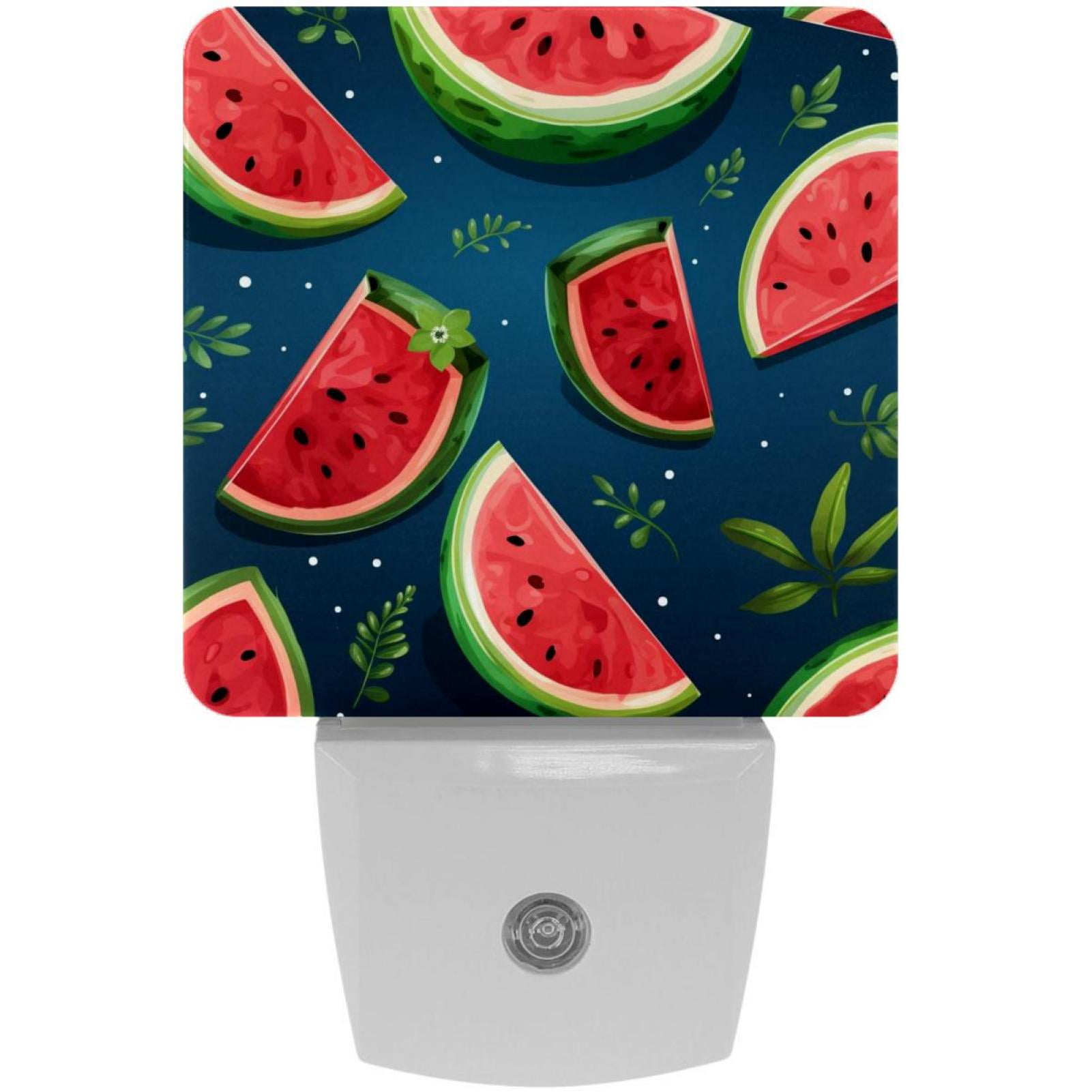 Watermelon LED Square Night Lights - Modern Design, Soft Glow, Energy ...