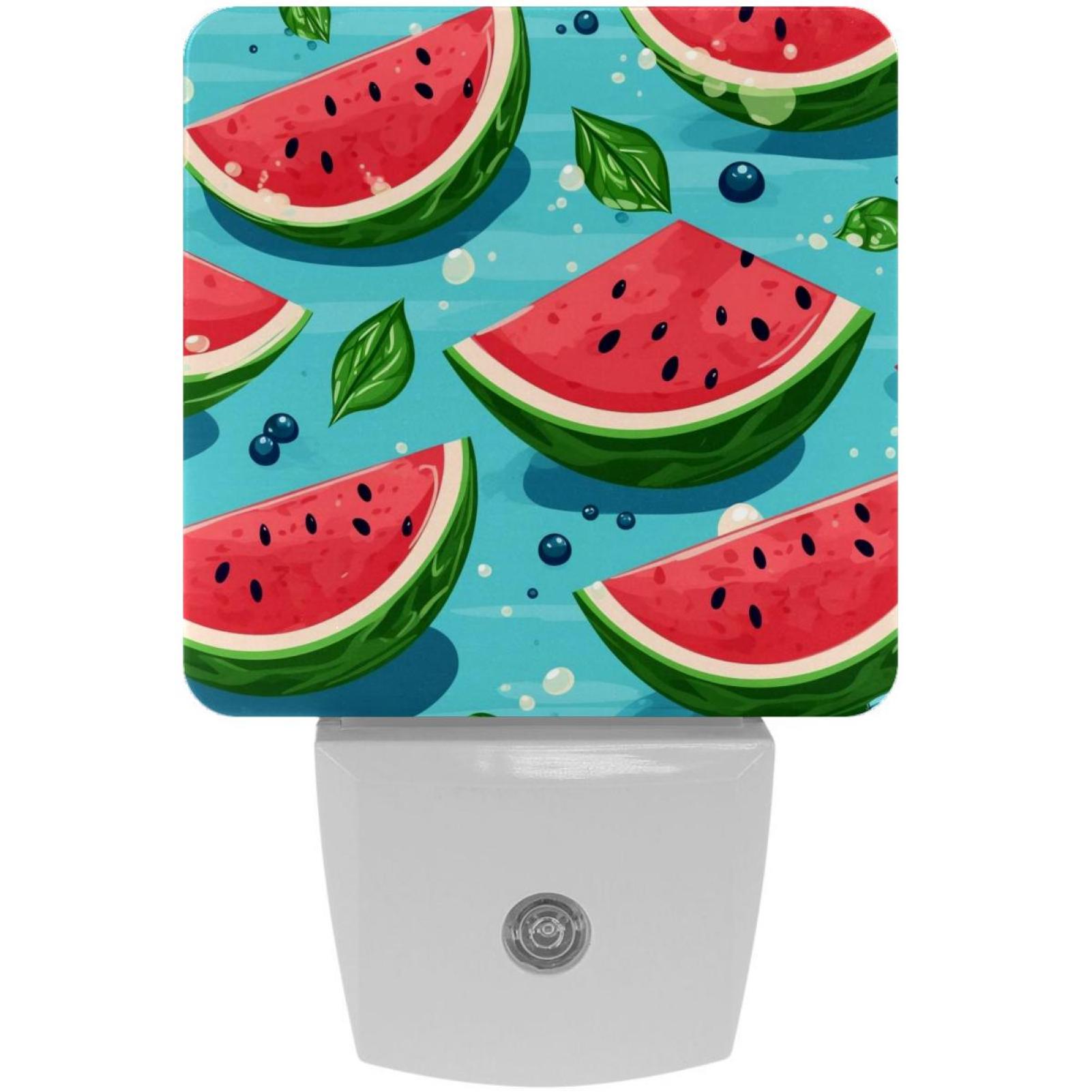 Watermelon LED Square Night Lights- Modern and Energy Efficient Bedside ...
