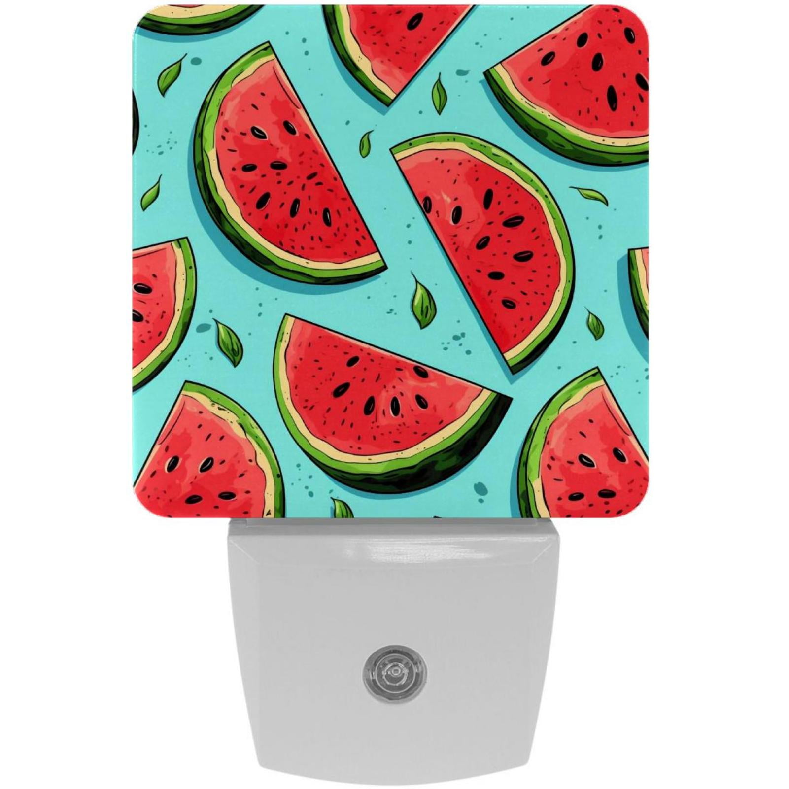 Watermelon LED Square Night Lights - Modern and Versatile Plug-in ...