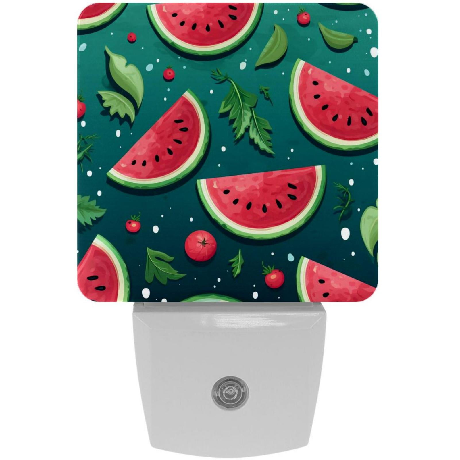 Watermelon LED Square Night Lights - Portable and Stylish for Bedroom ...
