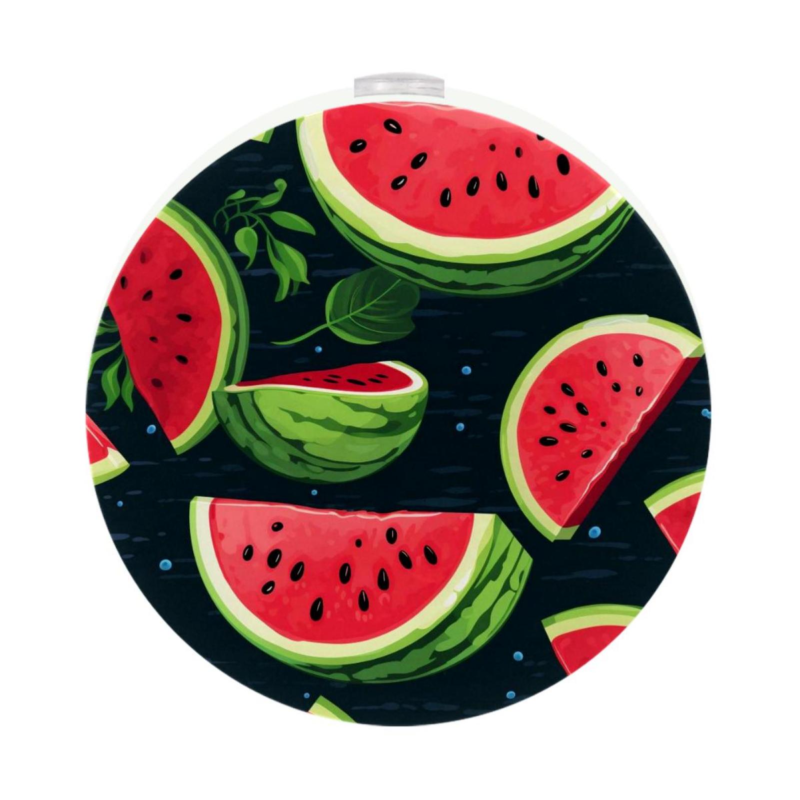 Watermelon Led Round Night Light-2pcs, Gentle Glow Plug in Wall Lamp ...