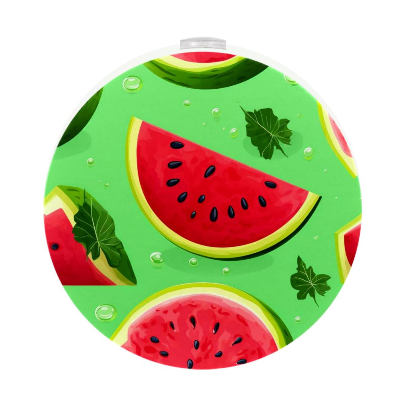 Watermelon Led Round Night Light-2pcs, Gentle Glow Plug in Wall Lamp ...