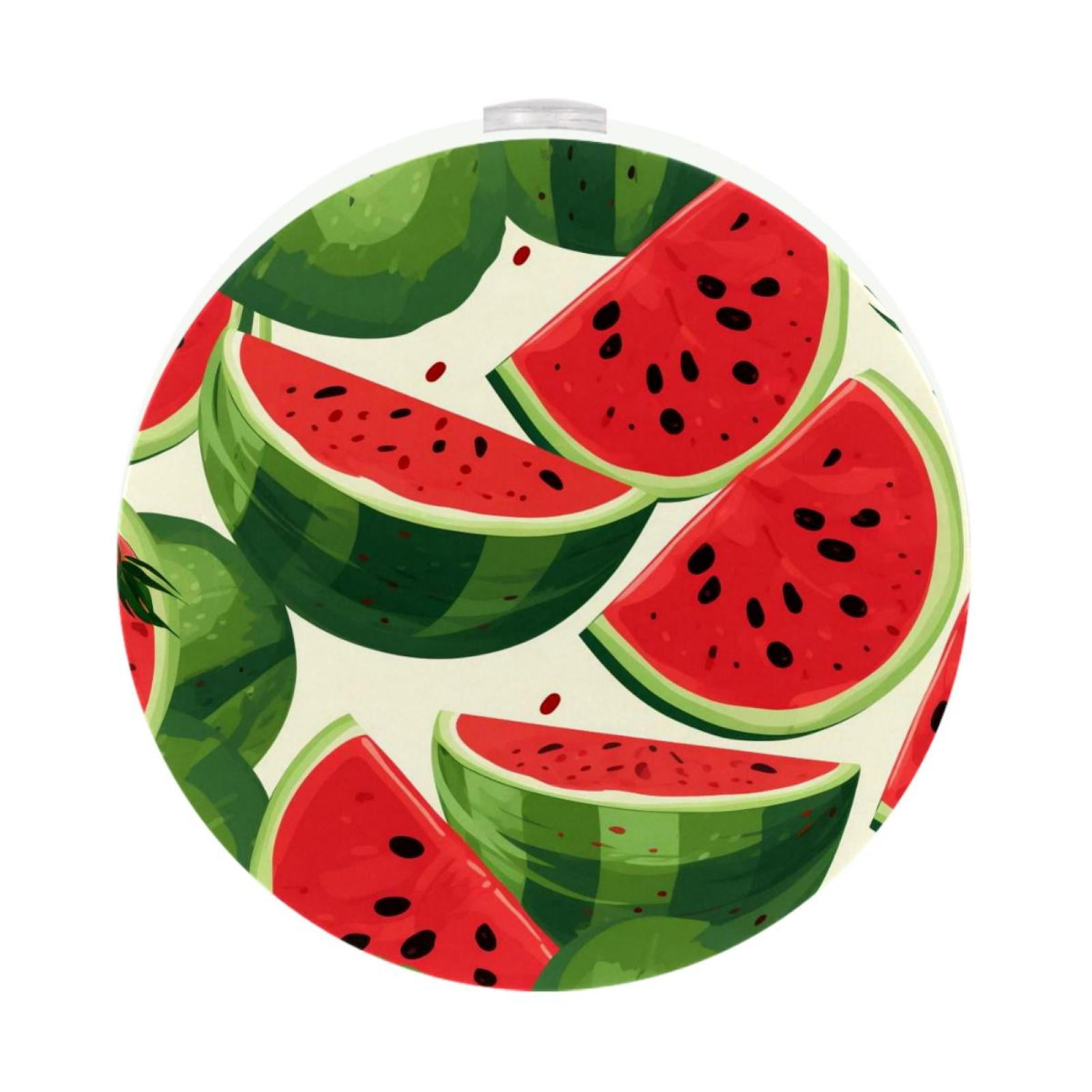 Watermelon Led Round Night Light-2pcs, Gentle Glow Plug in Wall Lamp ...