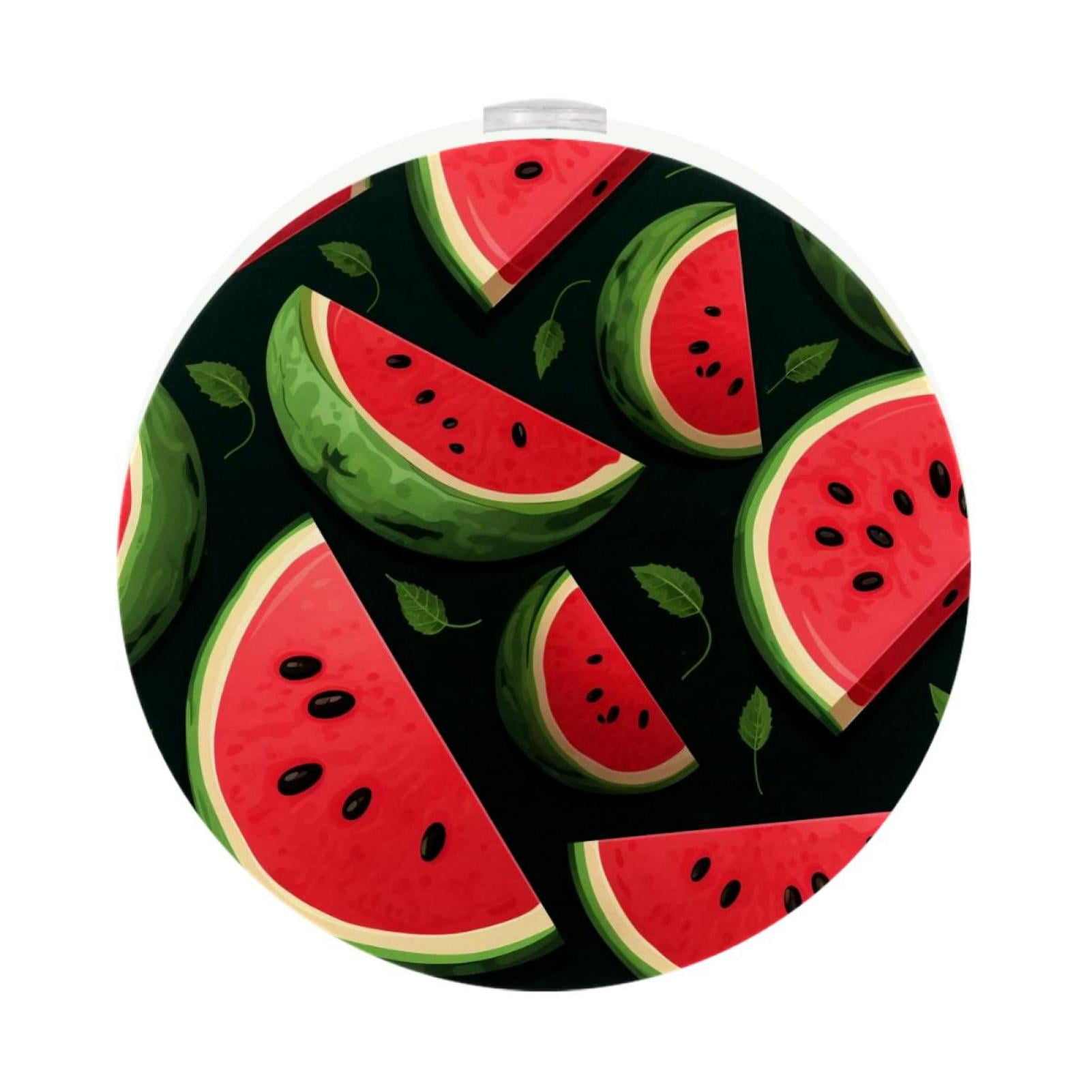 Watermelon Led Round Night Light-2pcs, Portable Stick on Night Lamp for ...