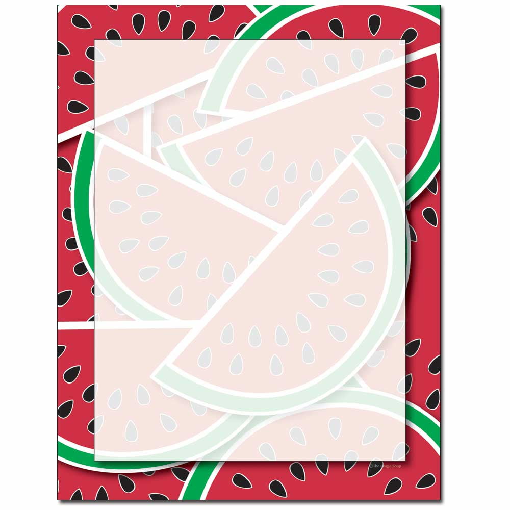 Watermelon Letterhead Laser & Inkjet Printer Paper, 80 Sheets per Pack ...