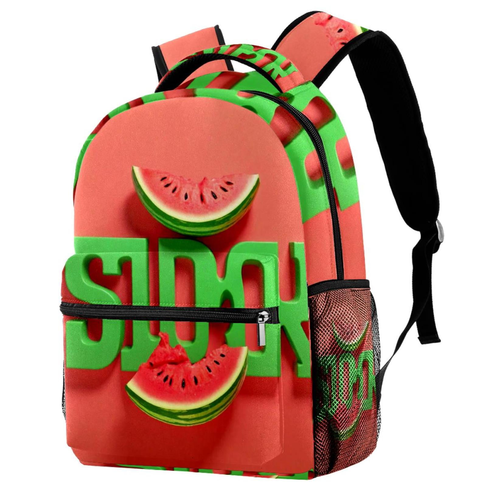 Watermelon Letters Green Lightweight Backpacks Roomy Interior, Casual ...