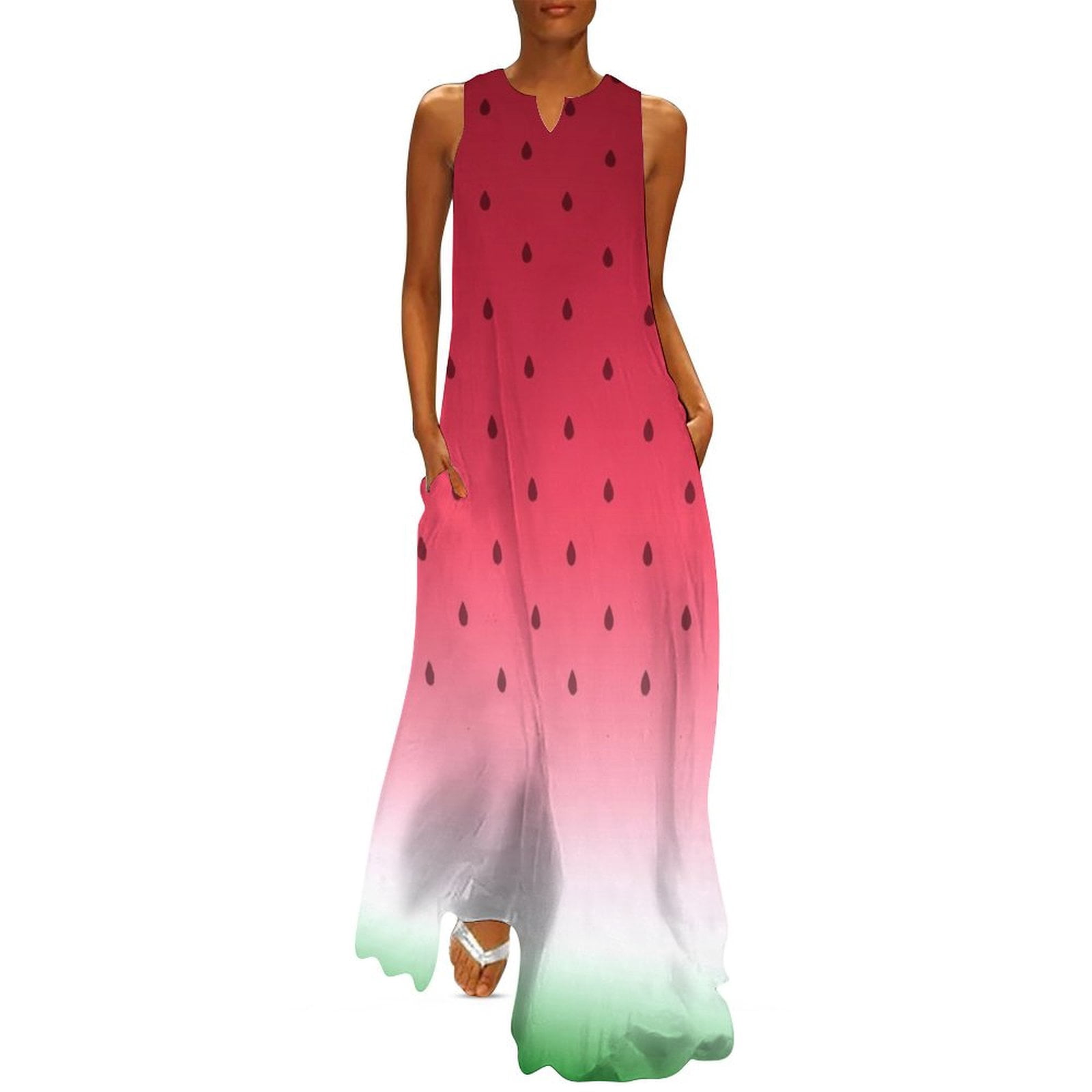 Watermelon Long Dress fairy dress summer clothes summer dress for women ...