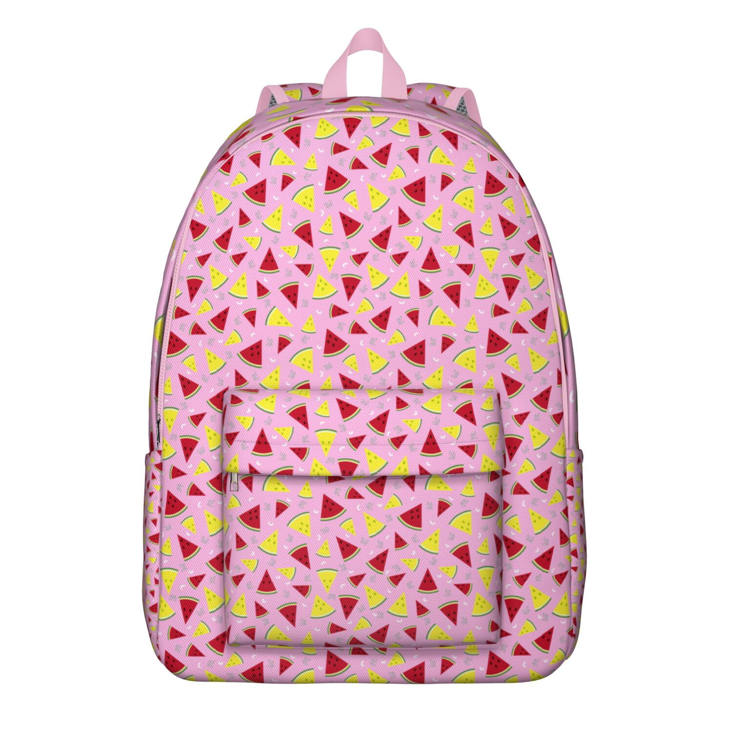 Watermelon Lovers Backpack with Fresh Tropical Design, Large Capacity ...