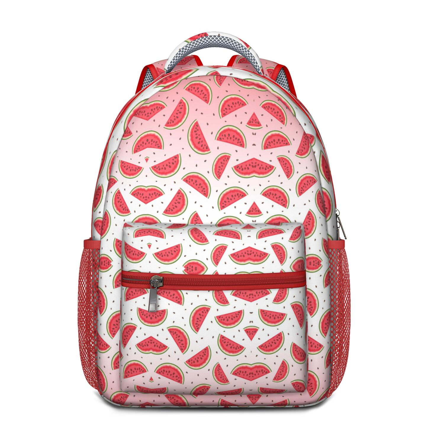 Watermelon Lovers Backpack with Summer Tropical Fruit Pattern Print ...