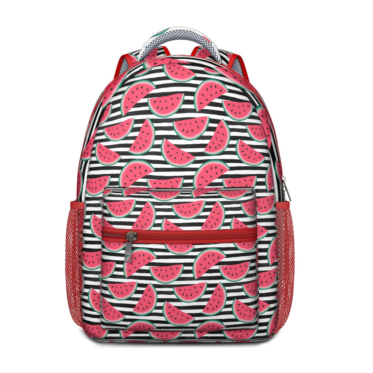 Watermelon Lovers Backpack with Summer Tropical Fruit Pattern Print ...
