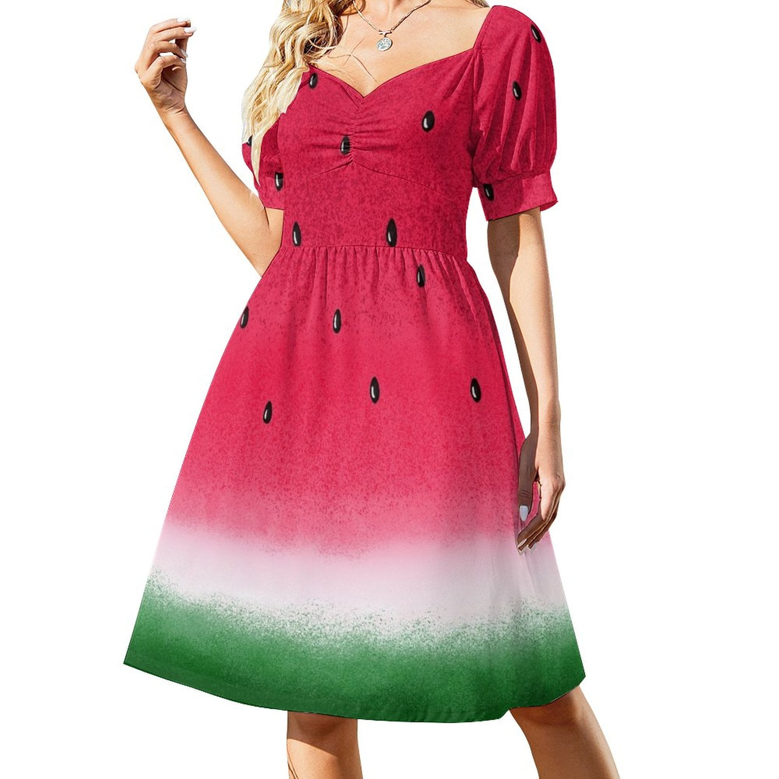 Watermelon Lovers Sleeveless Dress elegant chic wedding evening dresses ...