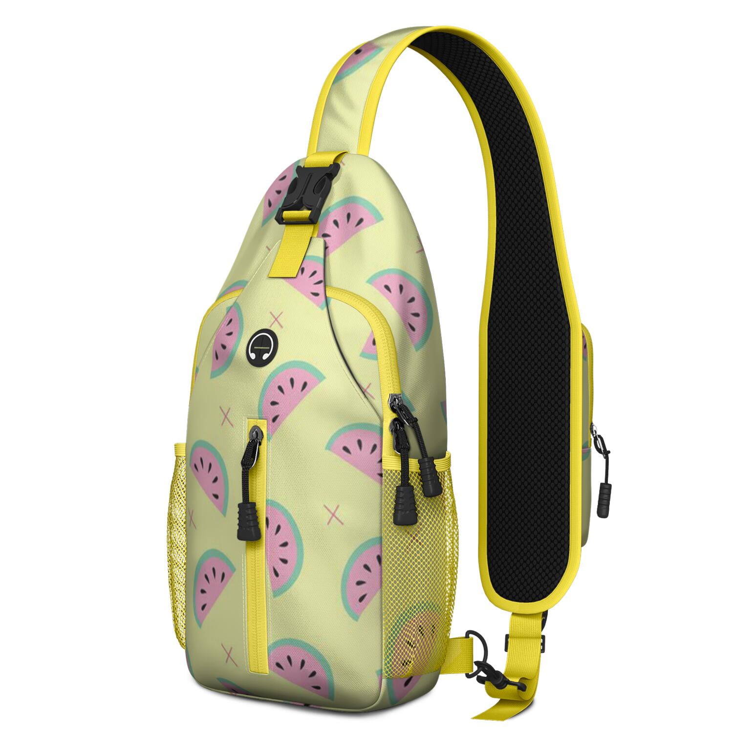 Watermelon Lovers Sling Backpack with Summer Fruit Pattern, Tropical ...