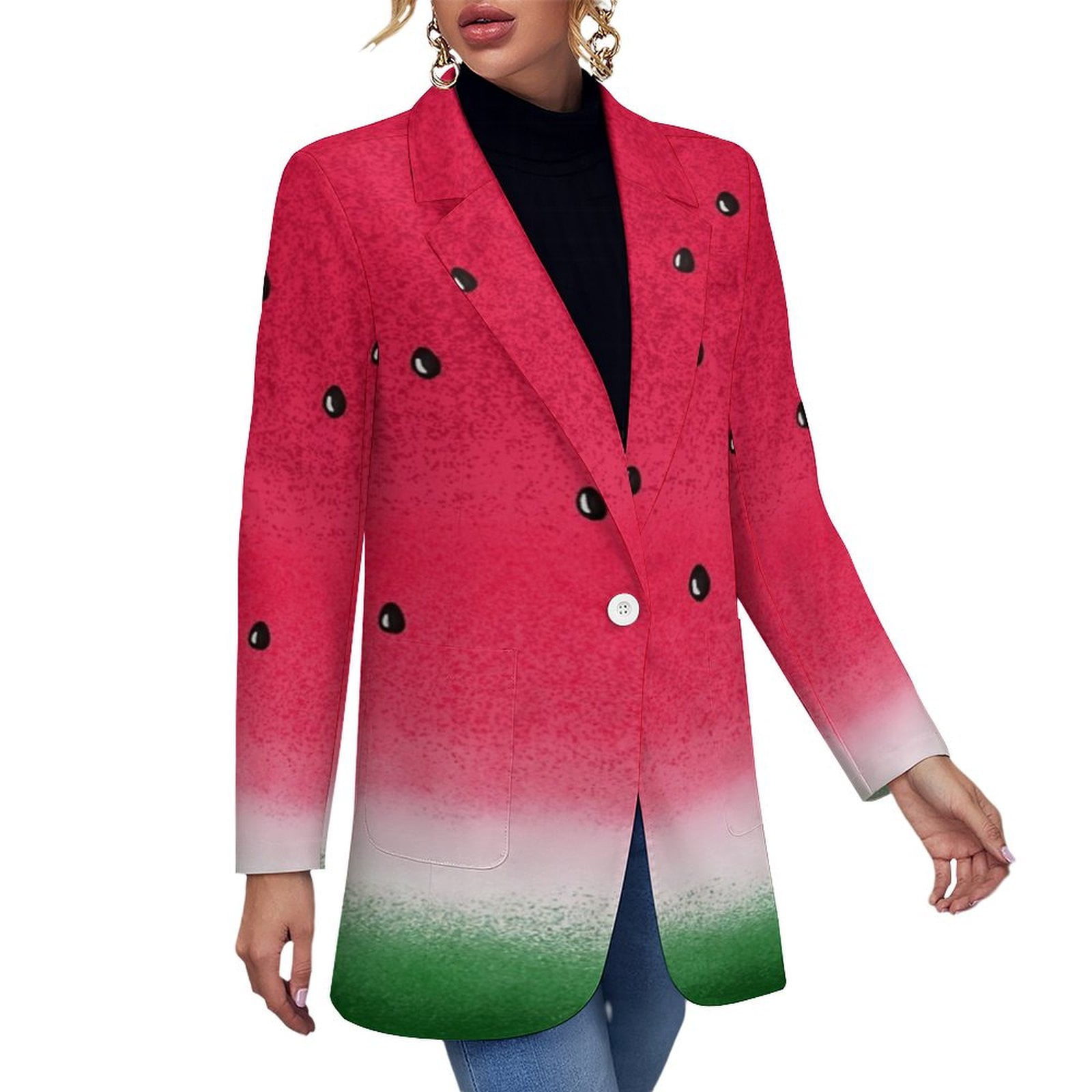 Watermelon Lovers Woman Casual Loose Suits Summer Jacket Woman Oversize ...