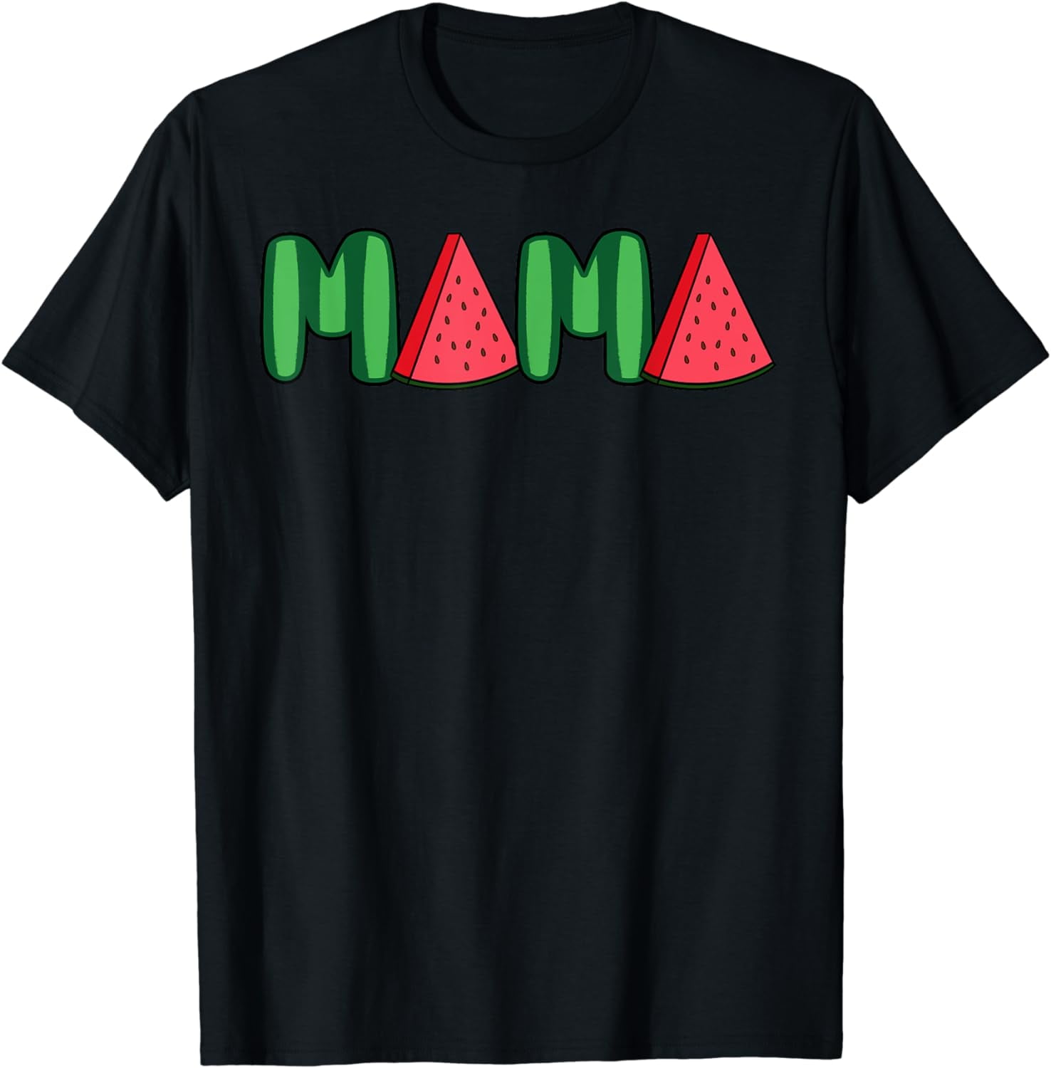 Watermelon Mama Fruitarian Lover Mom Summer Fruit Mother T-Shirt ...