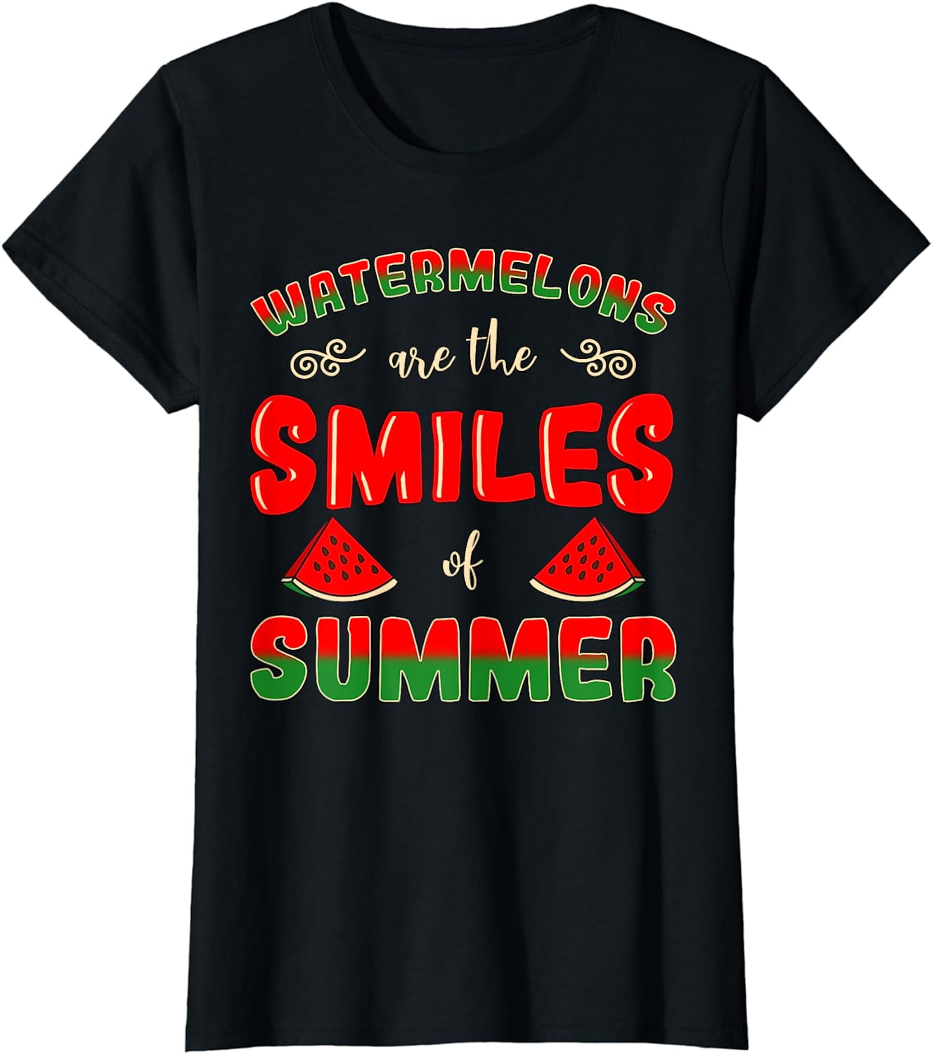 Watermelon Melon Fruit Lover Summer Season Smiles T-Shirt - Walmart.com