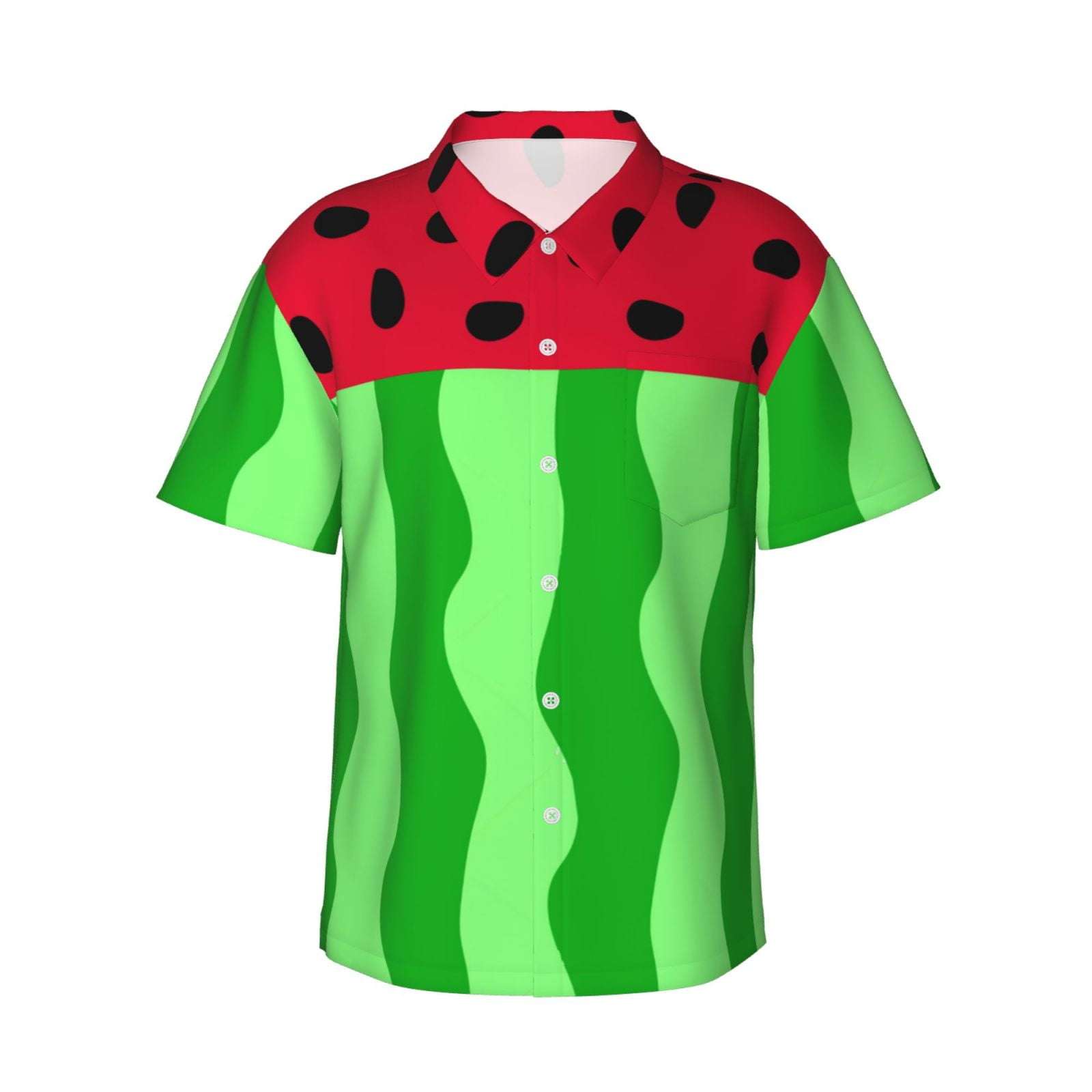 Watermelon Men'S 3d Print Casual Button Down Shirts, Novelty Hawaiian ...