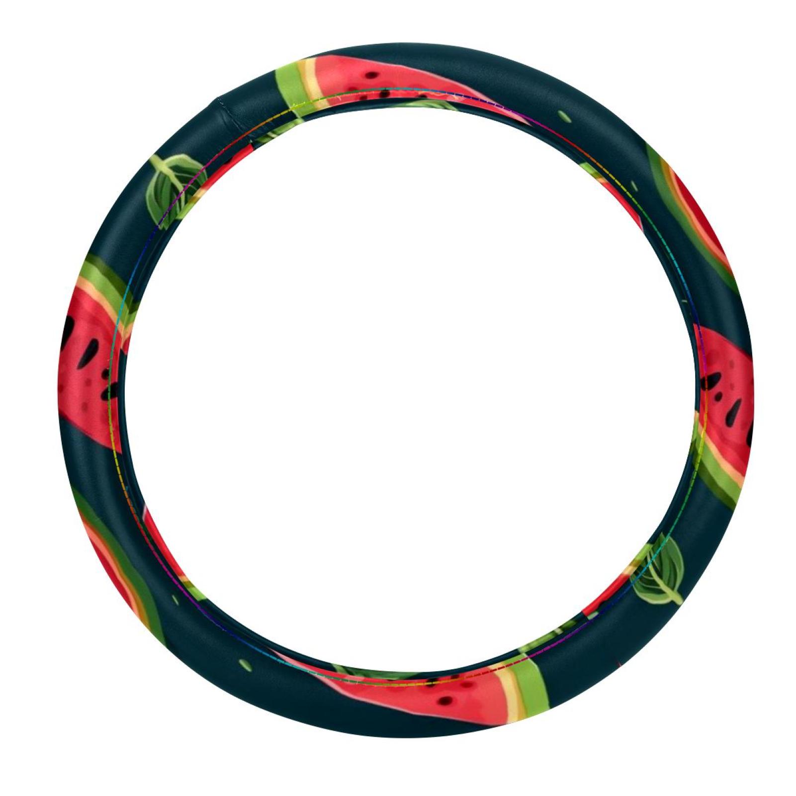 Watermelon Mother's Day Gift PVC Leather Car Wheel Cover Steering Wheel ...