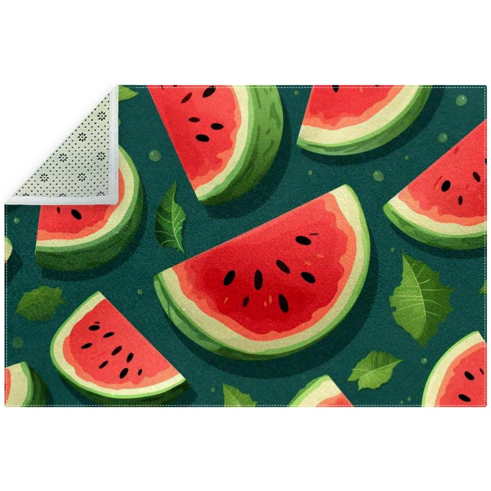 Watermelon Office Mat with Right-Angle Design - Polyester Floor Mat for ...