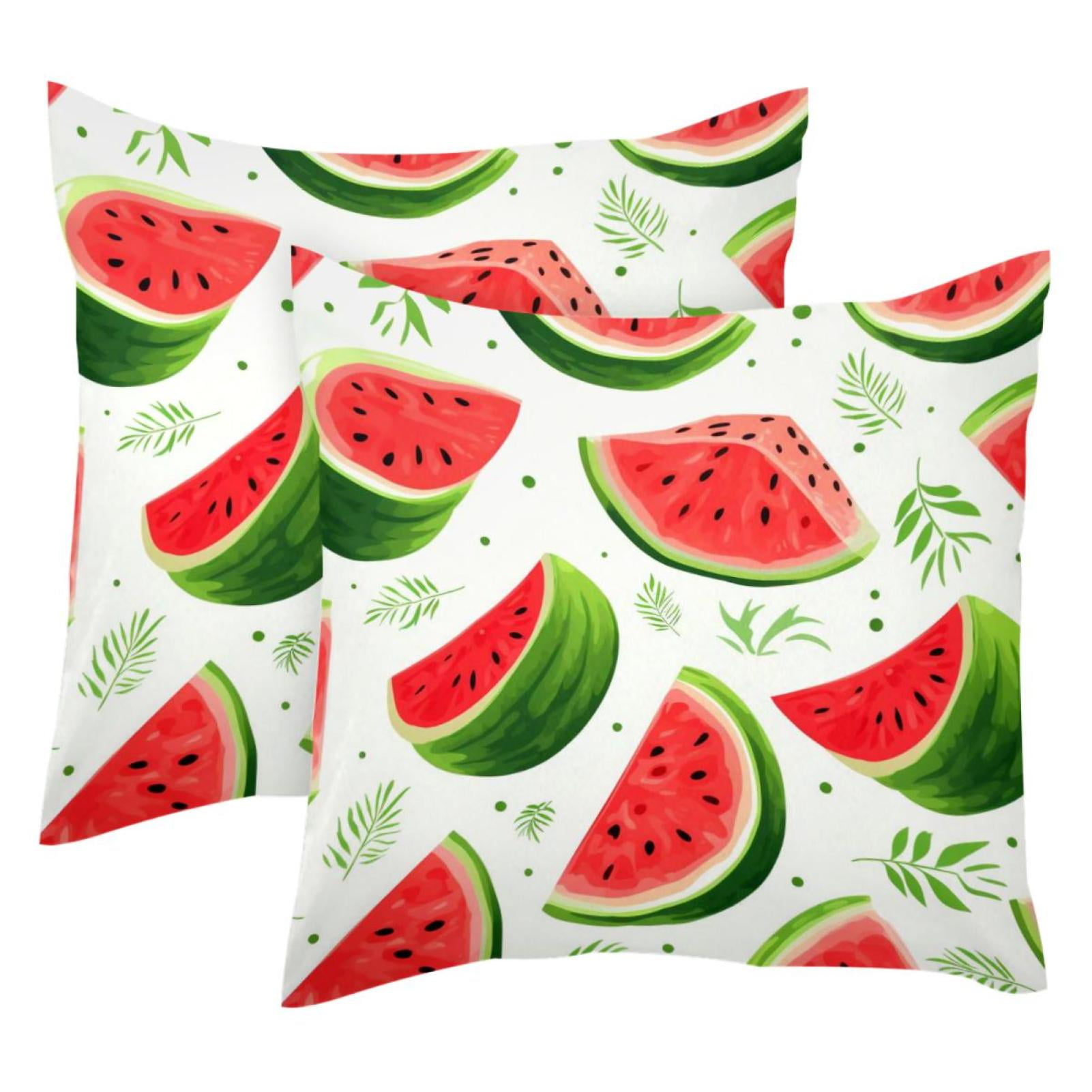 Watermelon Pattern 2PCS Printed Square Cushion 16x16 Inch Pillow ...