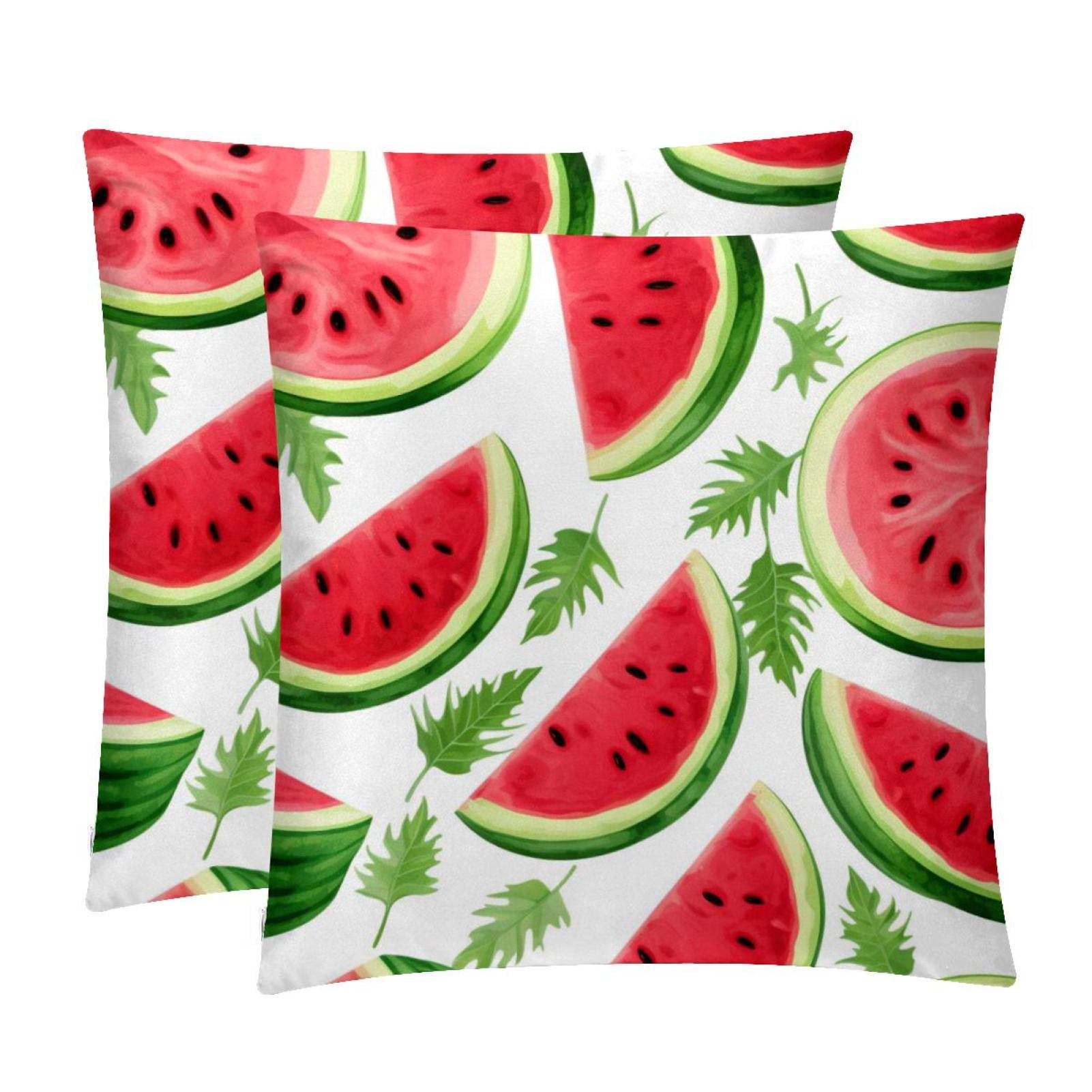 Watermelon Pattern 2pc Luxurious Velvet Throw Pillow Covers Unique ...